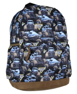 Monster Jam Backpack All-Over Print Megalodon Truck Design School Book ...