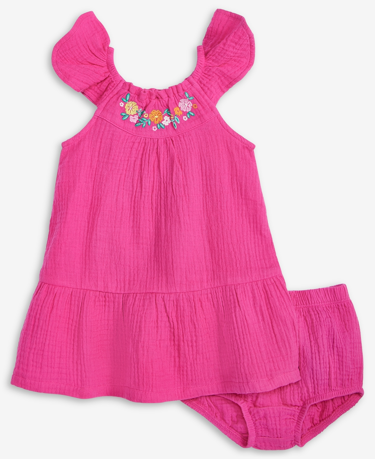 Click here for First Impressions Baby Girls Cotton Knit Gauze Dre... prices