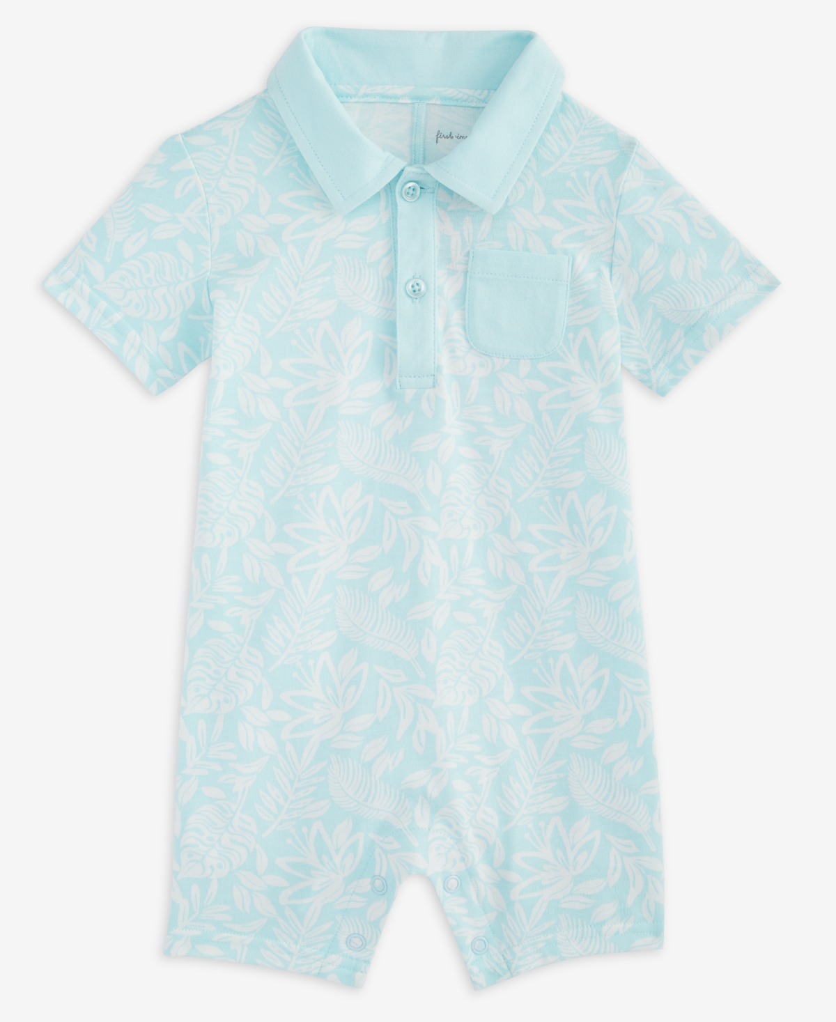 Click here for Baby Boys Collared Printed Sunsuit  Exclusively at... prices