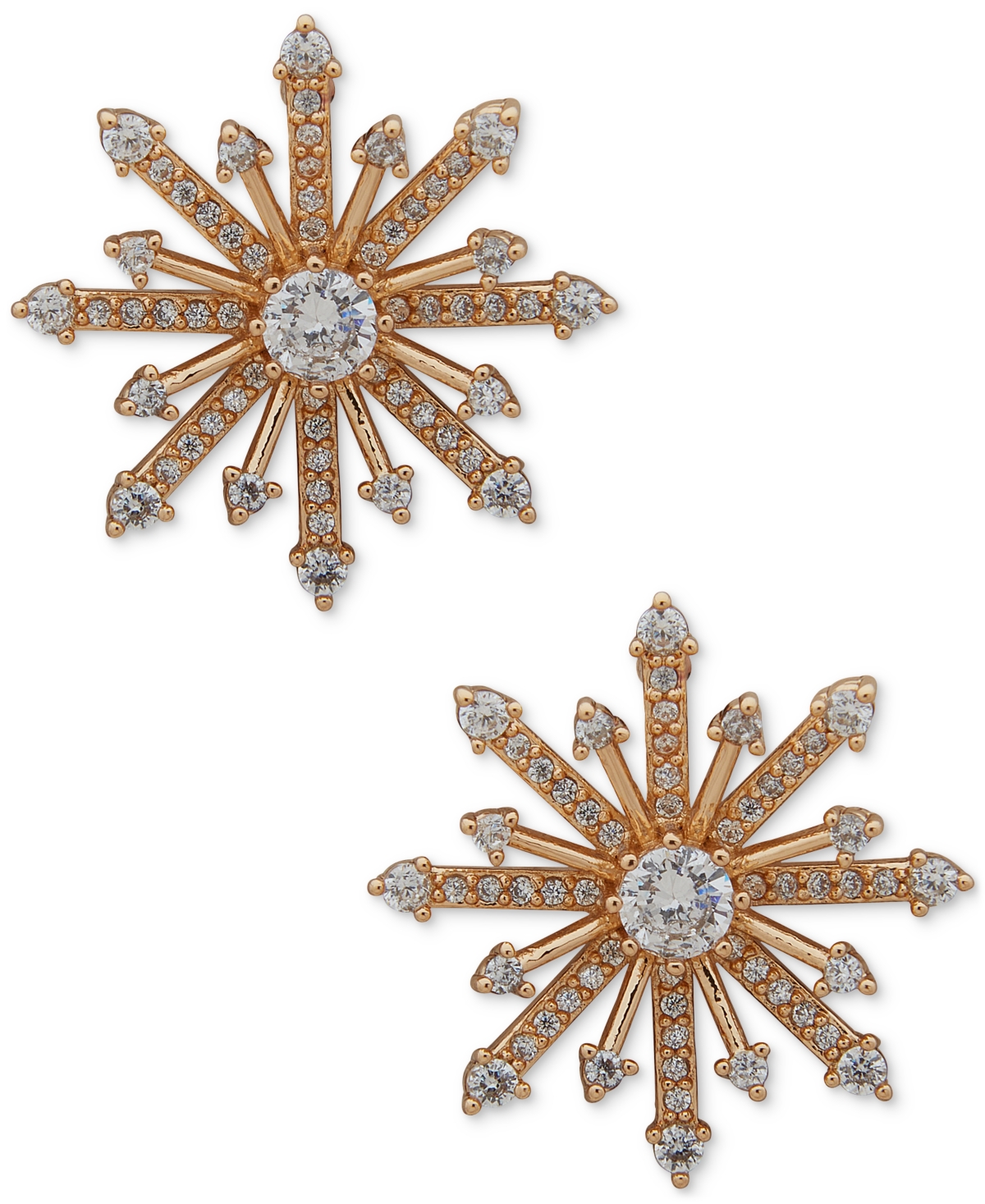 Click here for Anne Klein Gold-Tone Cubic Zirconia Star Stud Earr... prices
