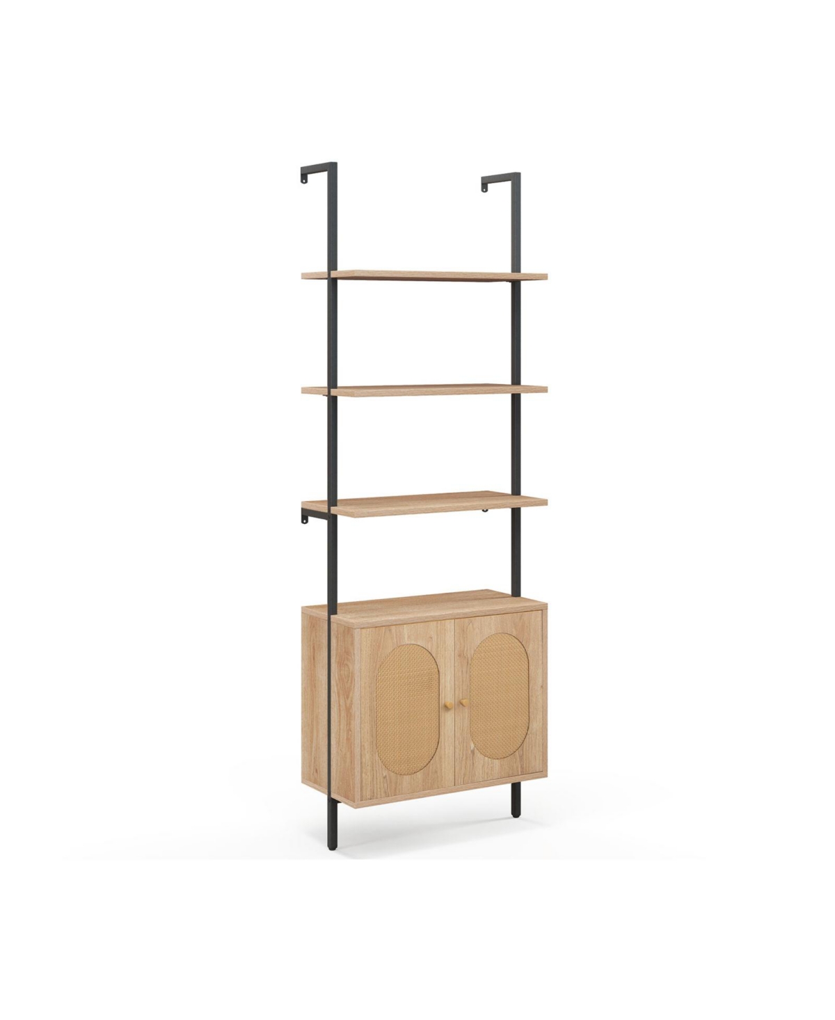 Click here for 71 Inch 6-Tier Wall Mounted Ladder Bookshelf with... prices