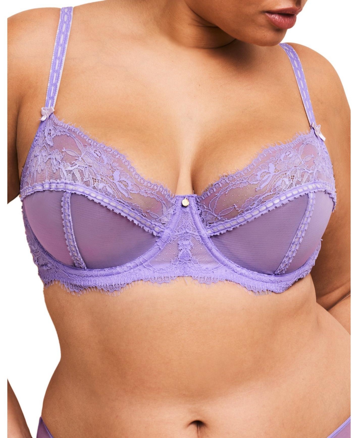 Click here for Adore Me Plus Size Ela Unlined Balconette Bra - Me... prices