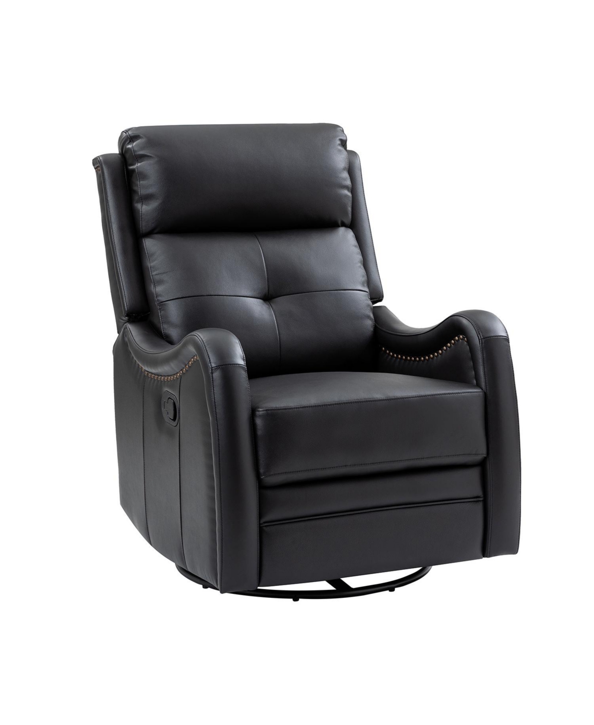 Click here for Susana Genuine Leather Swivel Rocker Recliner - Bl... prices