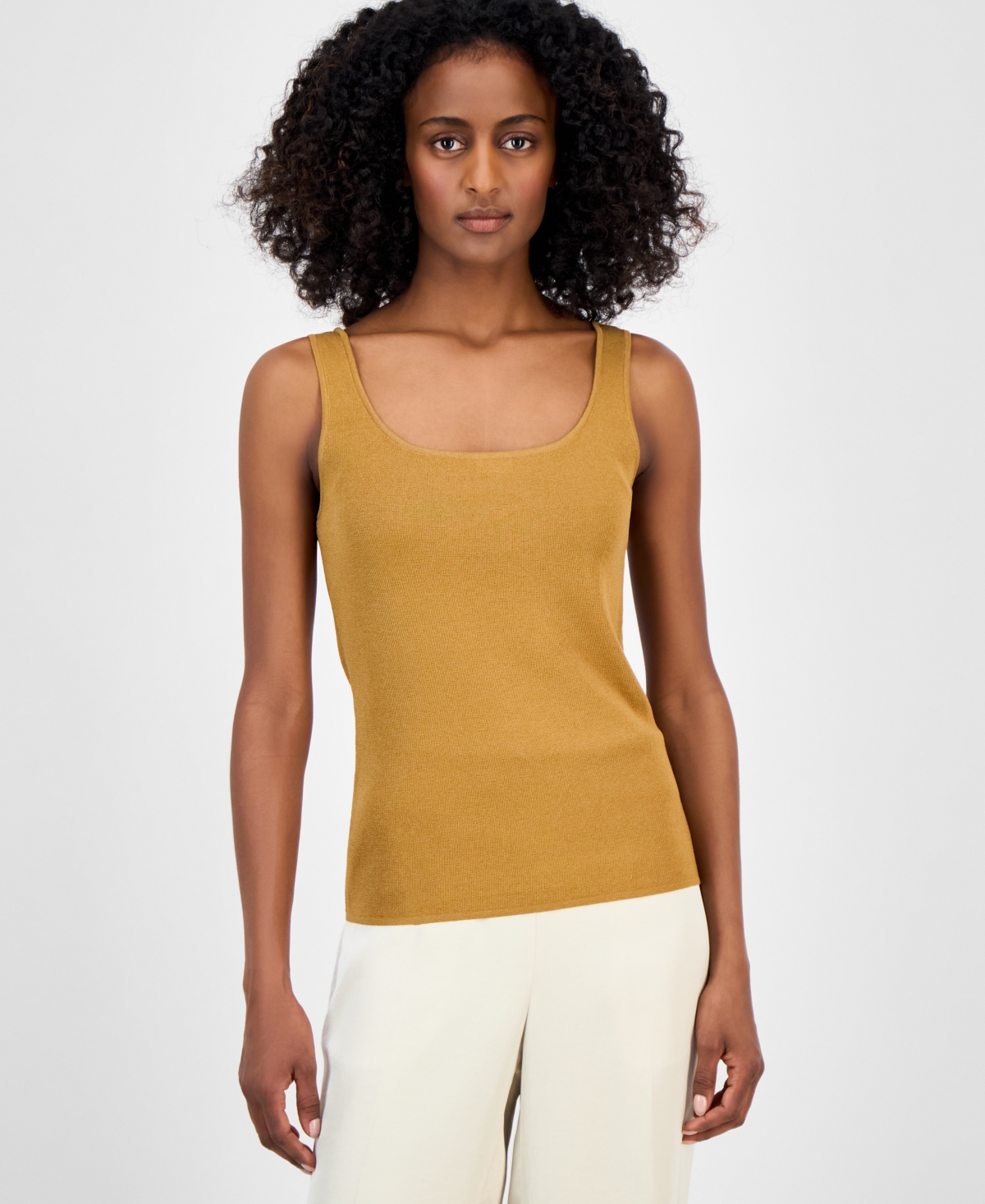 Click here for Anne Klein Womens Sleeveless Square-Neck Tank Top... prices