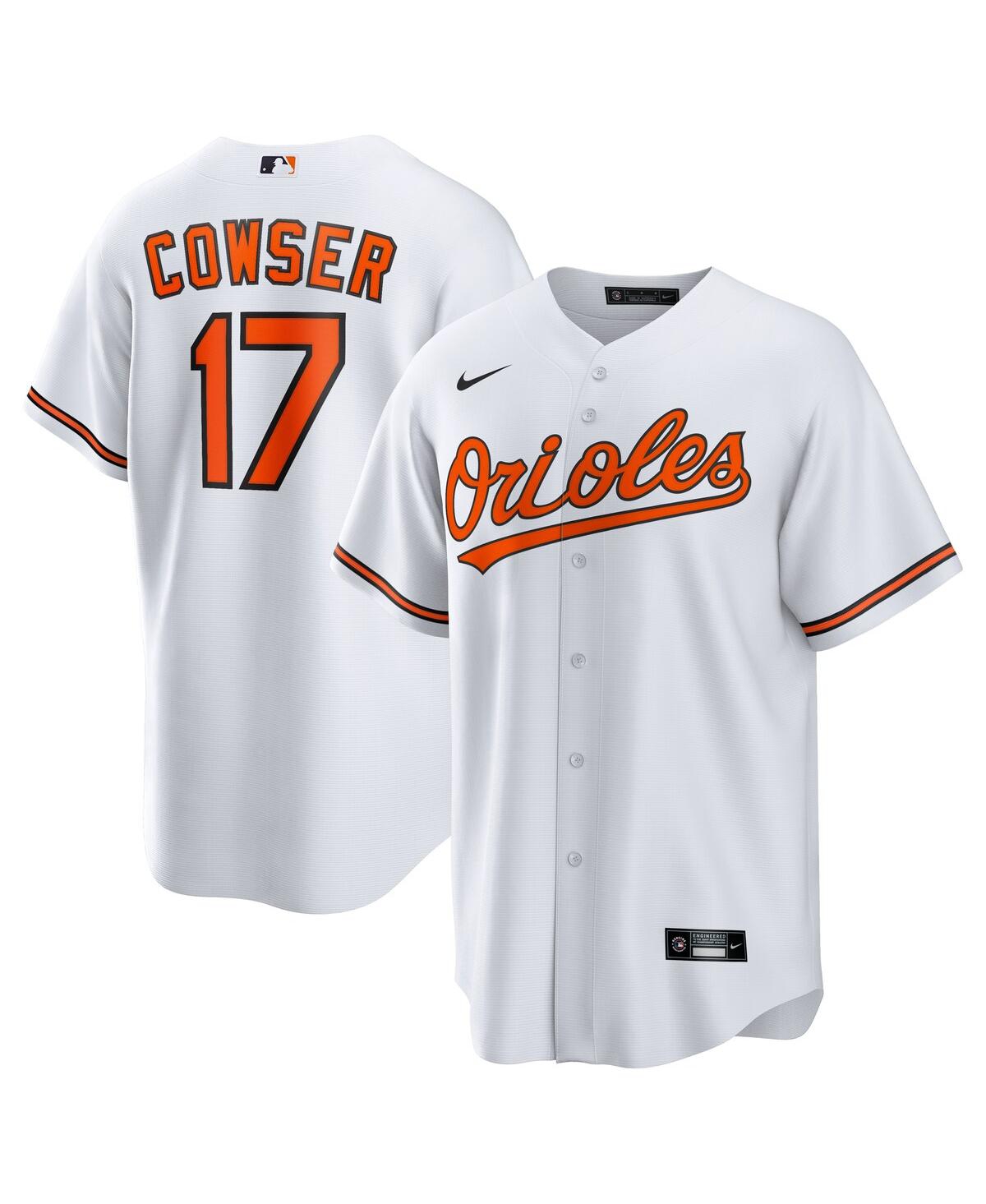 Click here for Nike Mens Colton Cowser White Baltimore Orioles Ho... prices