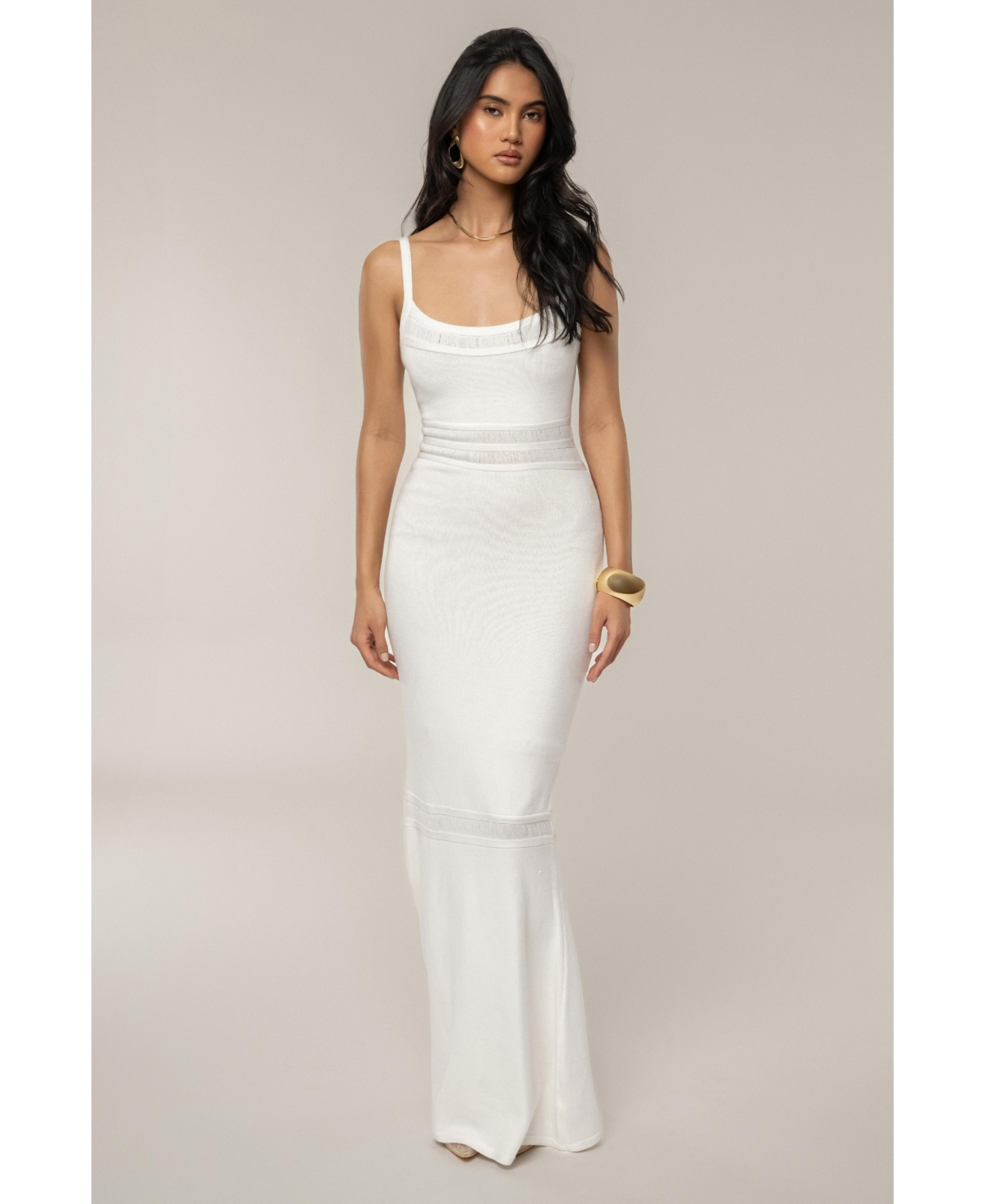 Click here for Jluxlabel Womens Lumen Knit Maxi Dress - Ivory prices