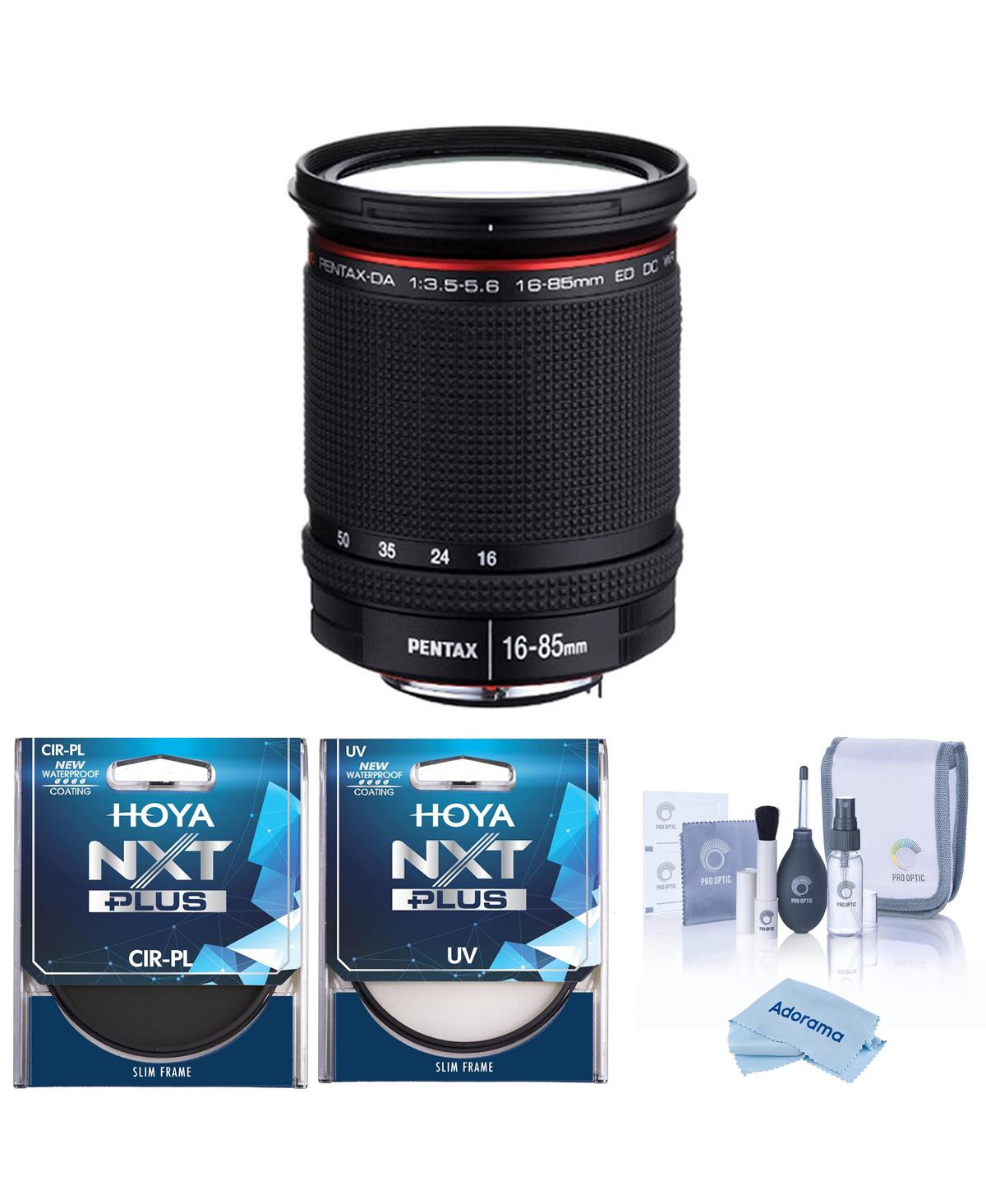 Pentax Hd Pentax-da 16-85mm f/3.5-5.6 Ed Dc Wr Lens  Bundle with Hoya 77mm Uv and Cpl Filters - Black