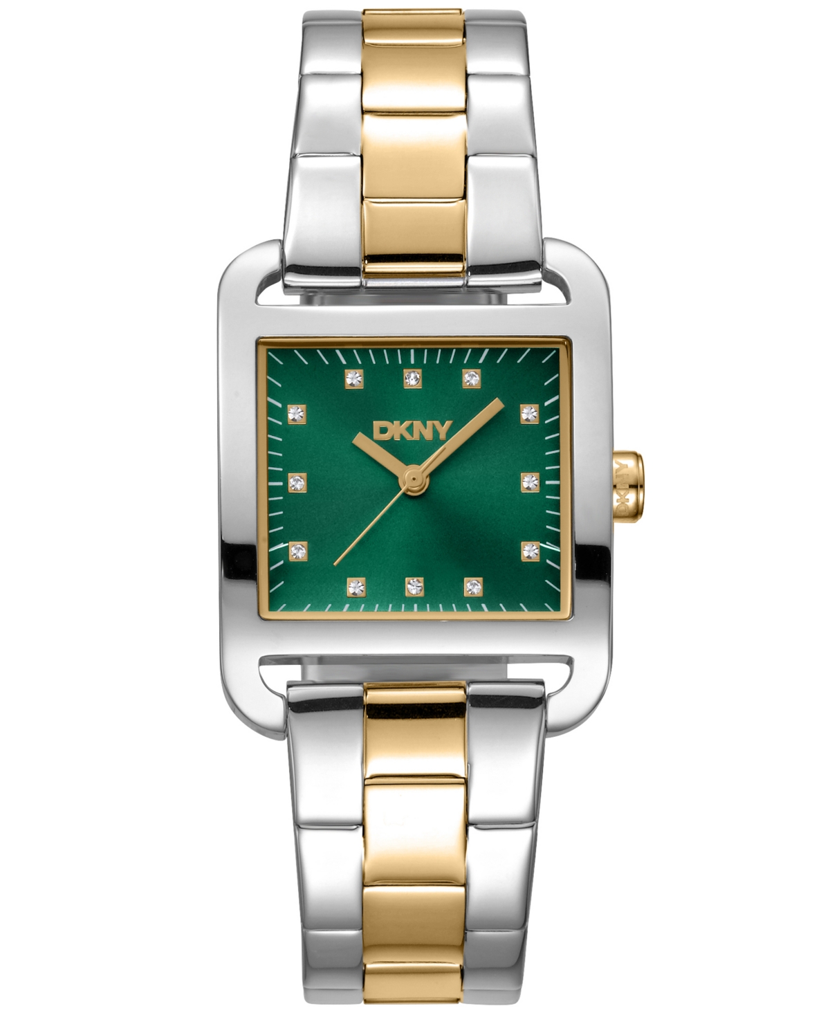 Click here for Dkny Womens City Midi Dark Green Dial Gold-Two-Ton... prices