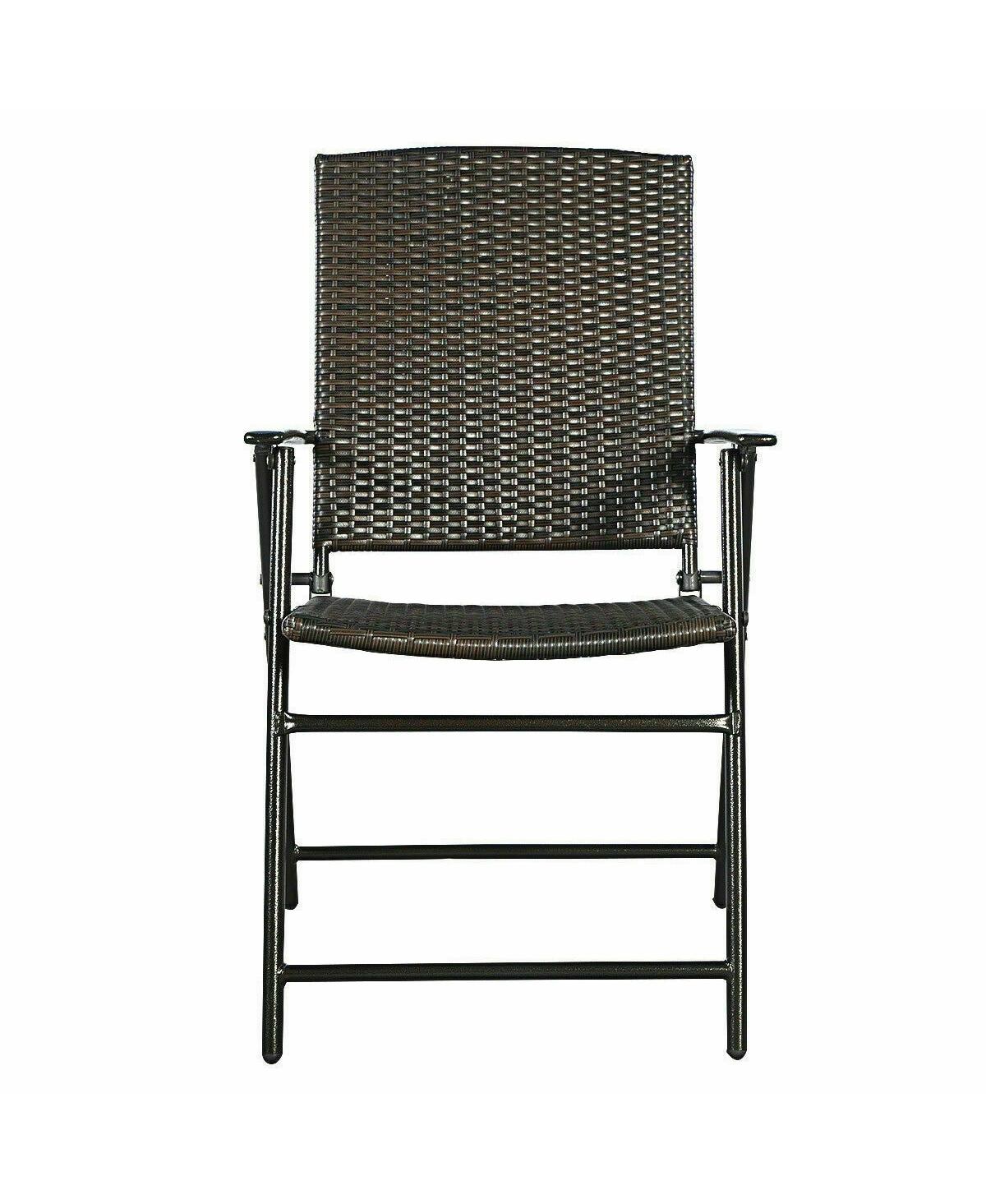 Click here for Set of 4 Rattan Folding Chairs - Black prices
