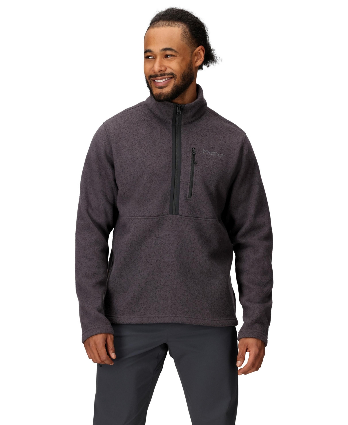 Click here for Marmot Mens Drop Line Half Zip Sweatshirt - Black... prices