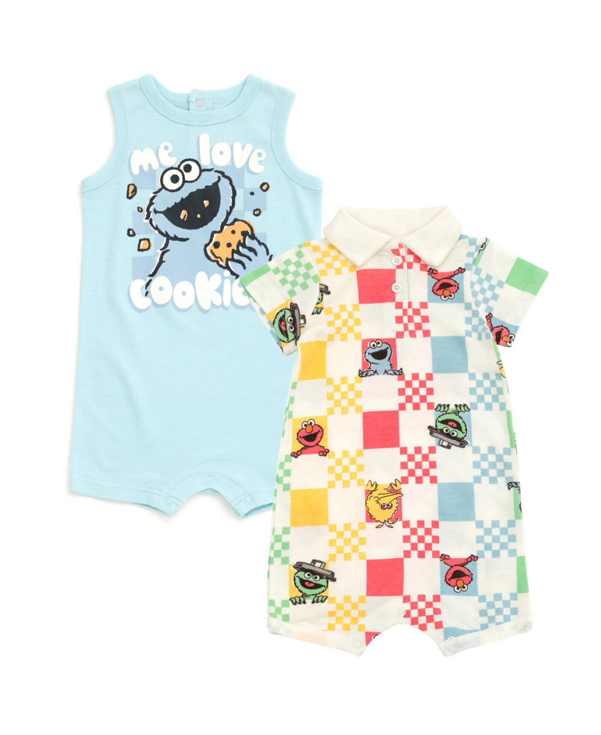 Click here for Sesame Street Baby Boys Romper 2 Pack - Light blue prices
