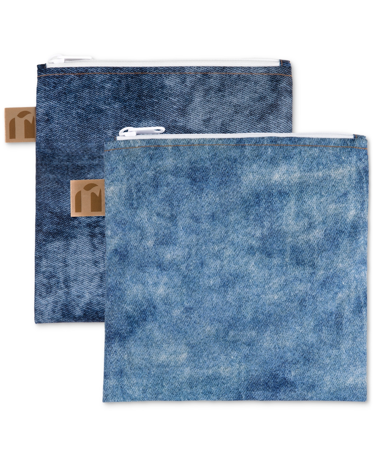 Click here for Bumkins Denim-Print Large Snack Bags  2 Pack - Nav... prices