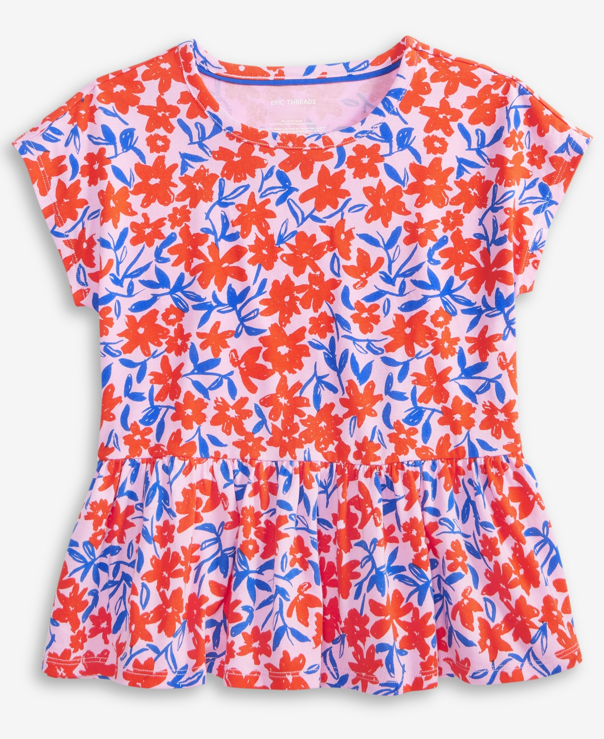 Click here for Epic Threads Little & Big Girls Floral Peplum Top... prices