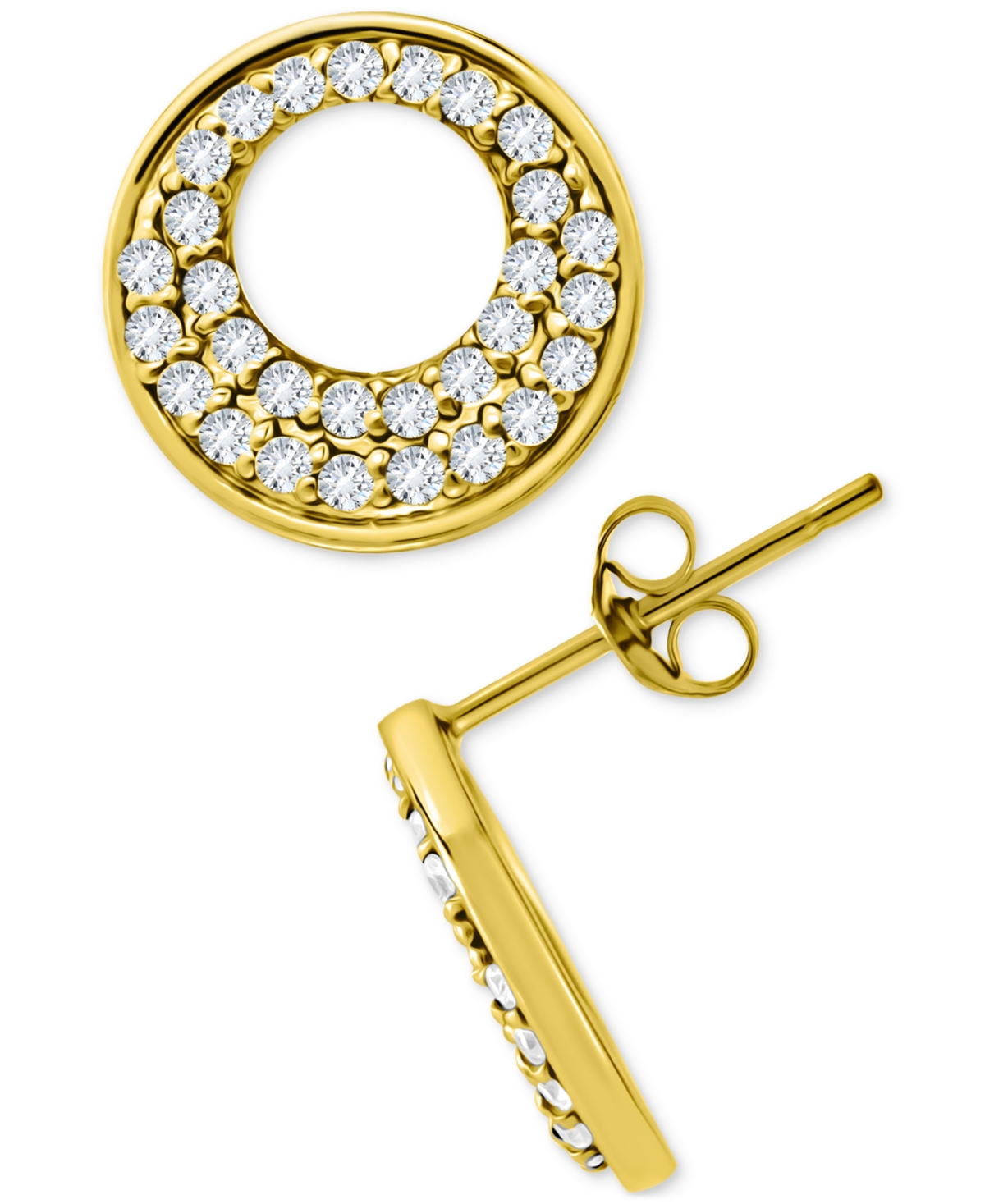 Click here for Giani Bernini Cubic Zirconia Pave Open Circle Stud... prices