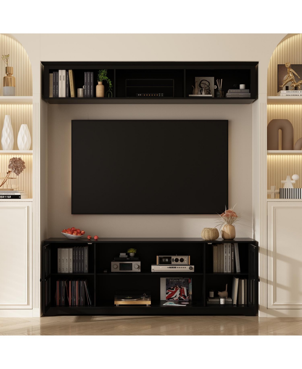 Click here for White Tv stand with top cabinets  entertainment ce... prices