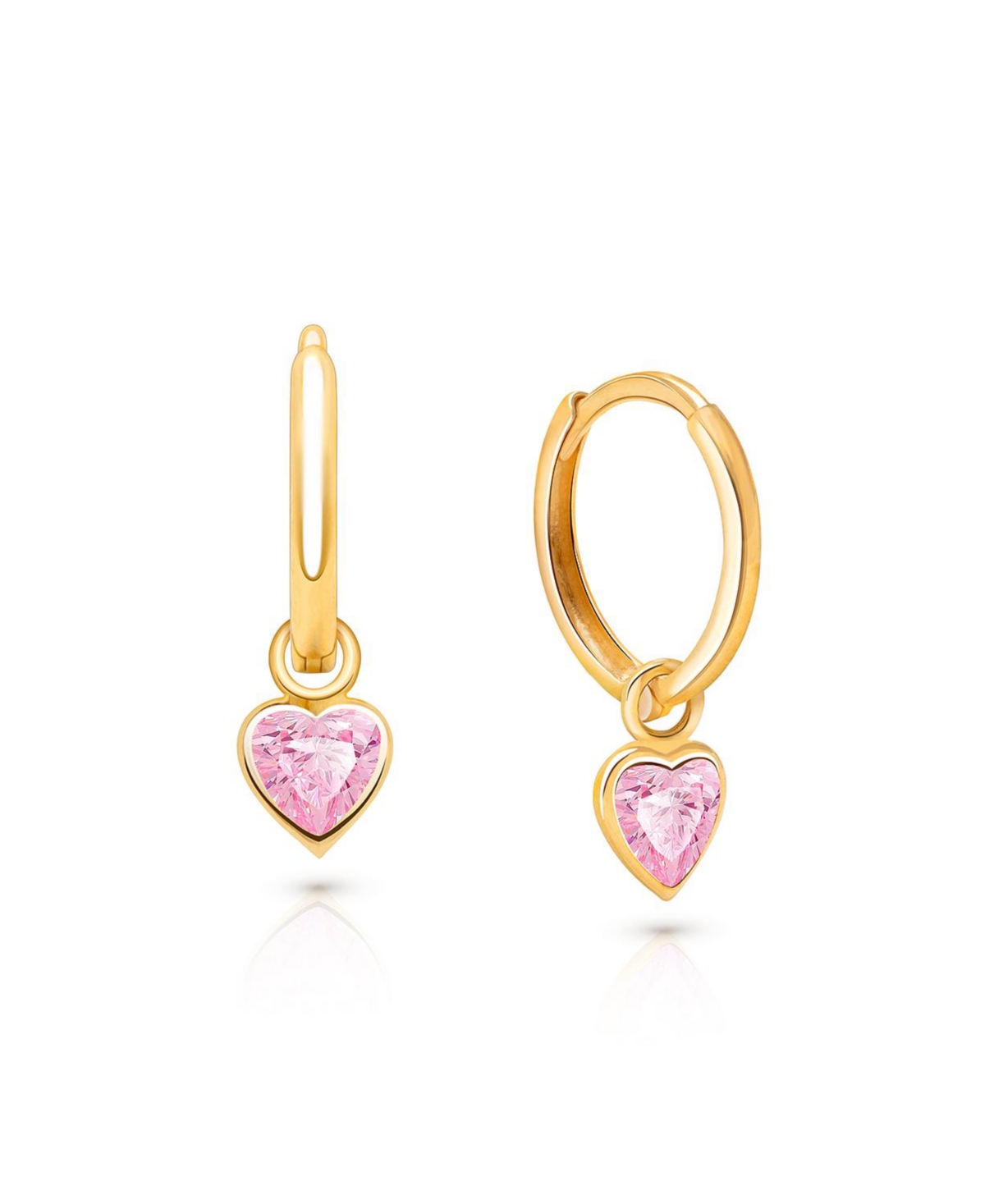Click here for Tiny Blessings Childrens 14K Gold Pink Heart Drop... prices