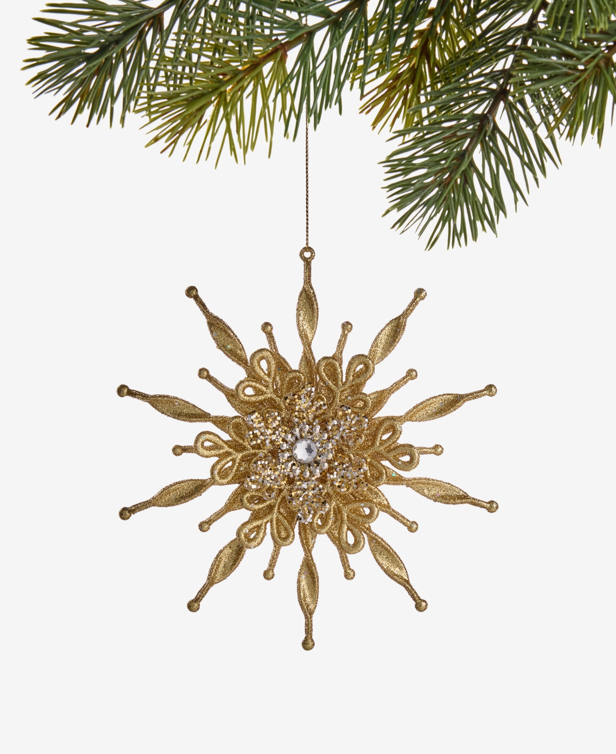 Click here for Holiday Lane Christmas Glitters Snowflake Ornament... prices