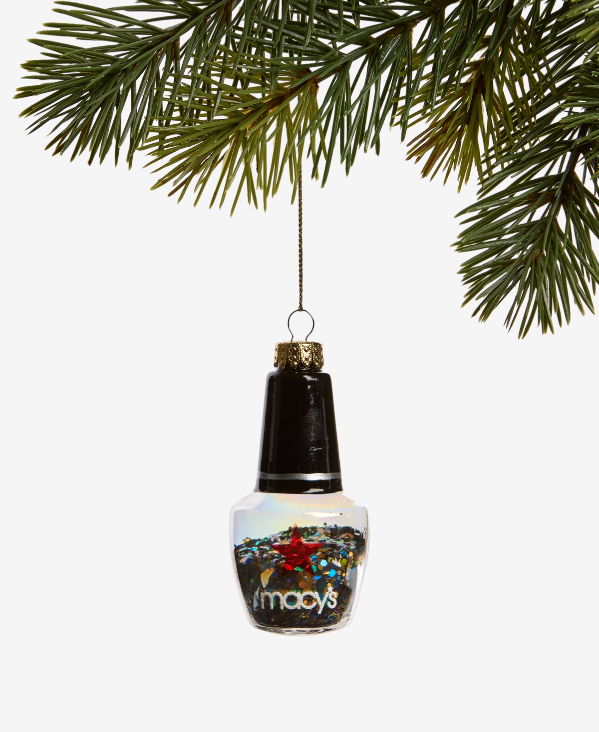 Click here for Holiday Lane Macys Glass Glitter Nail Polish Ornam... prices