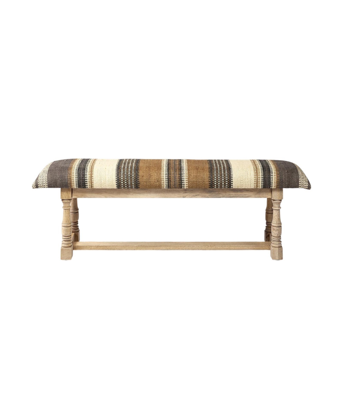 Click here for Striped Jute Upholstered Accent Bench for Living R... prices
