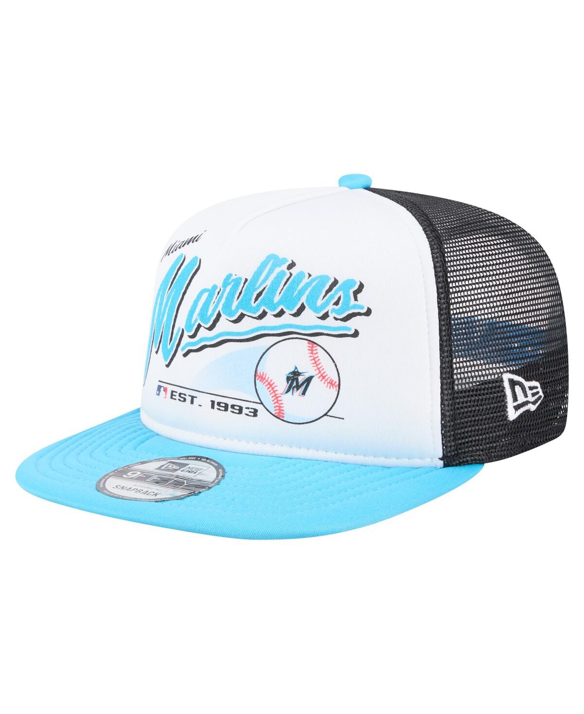 Click here for New Era Mens White/Blue Miami Marlins Retro Script... prices