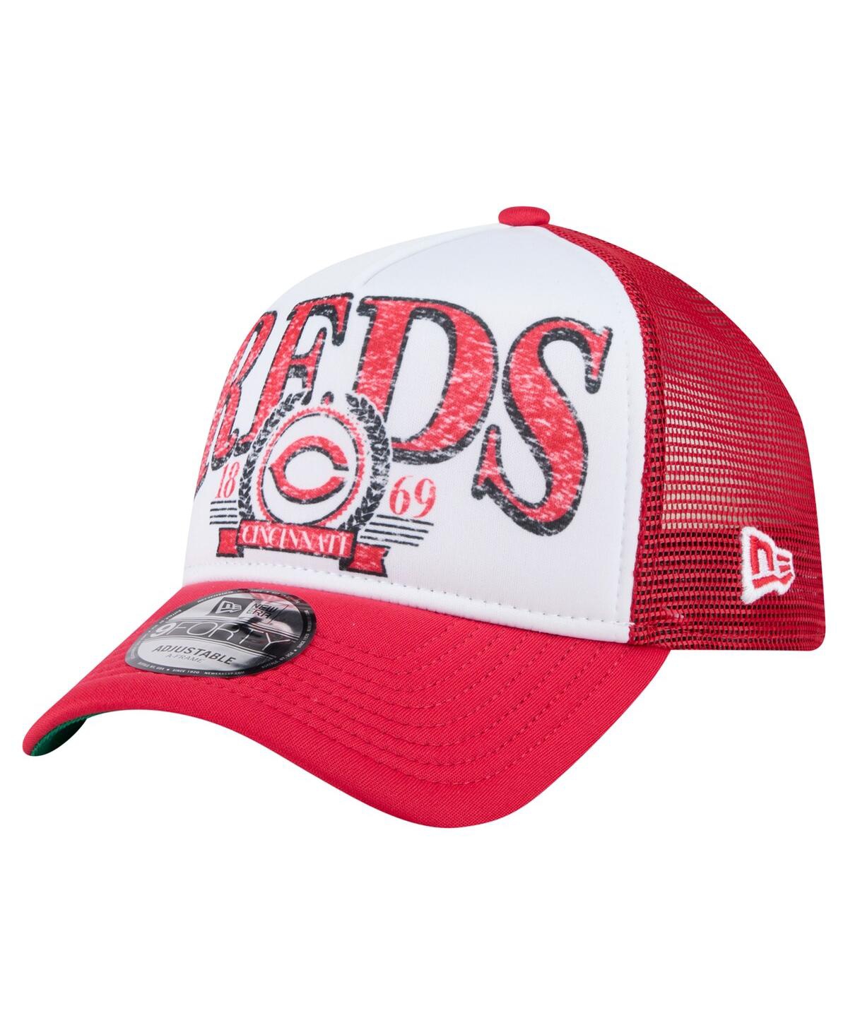 Click here for New Era Mens White/Red Cincinnati Reds Distressed... prices