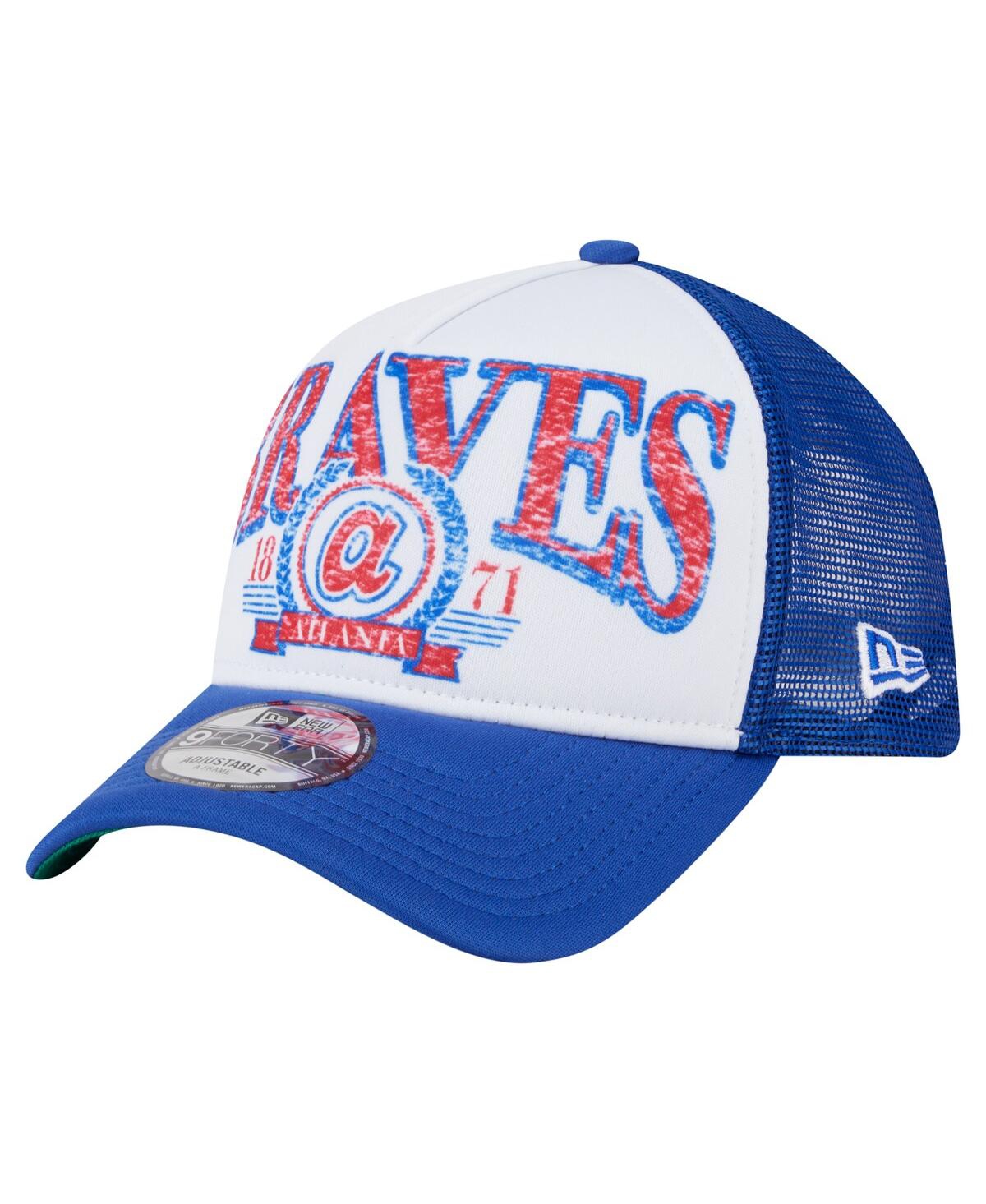 Click here for New Era Mens White/Royal Atlanta Braves Trucker A-... prices