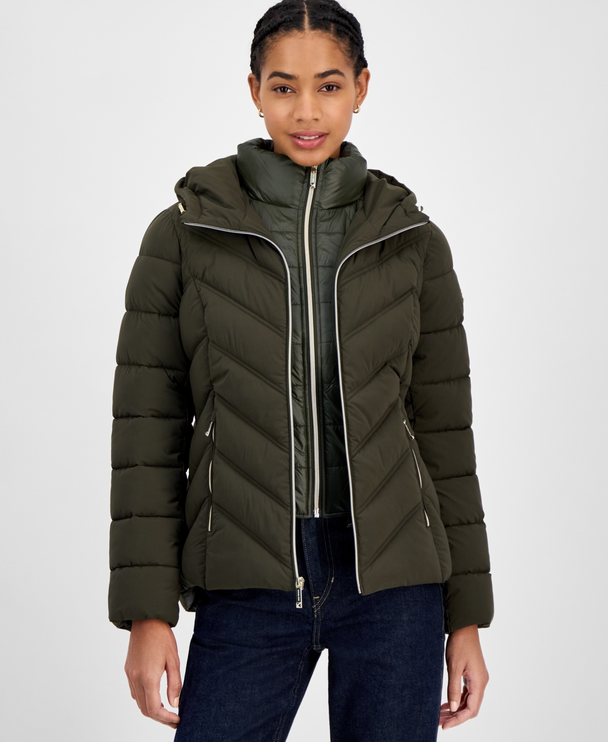 Click here for Michael Michael Kors Womens Hooded Bibbed Packable... prices