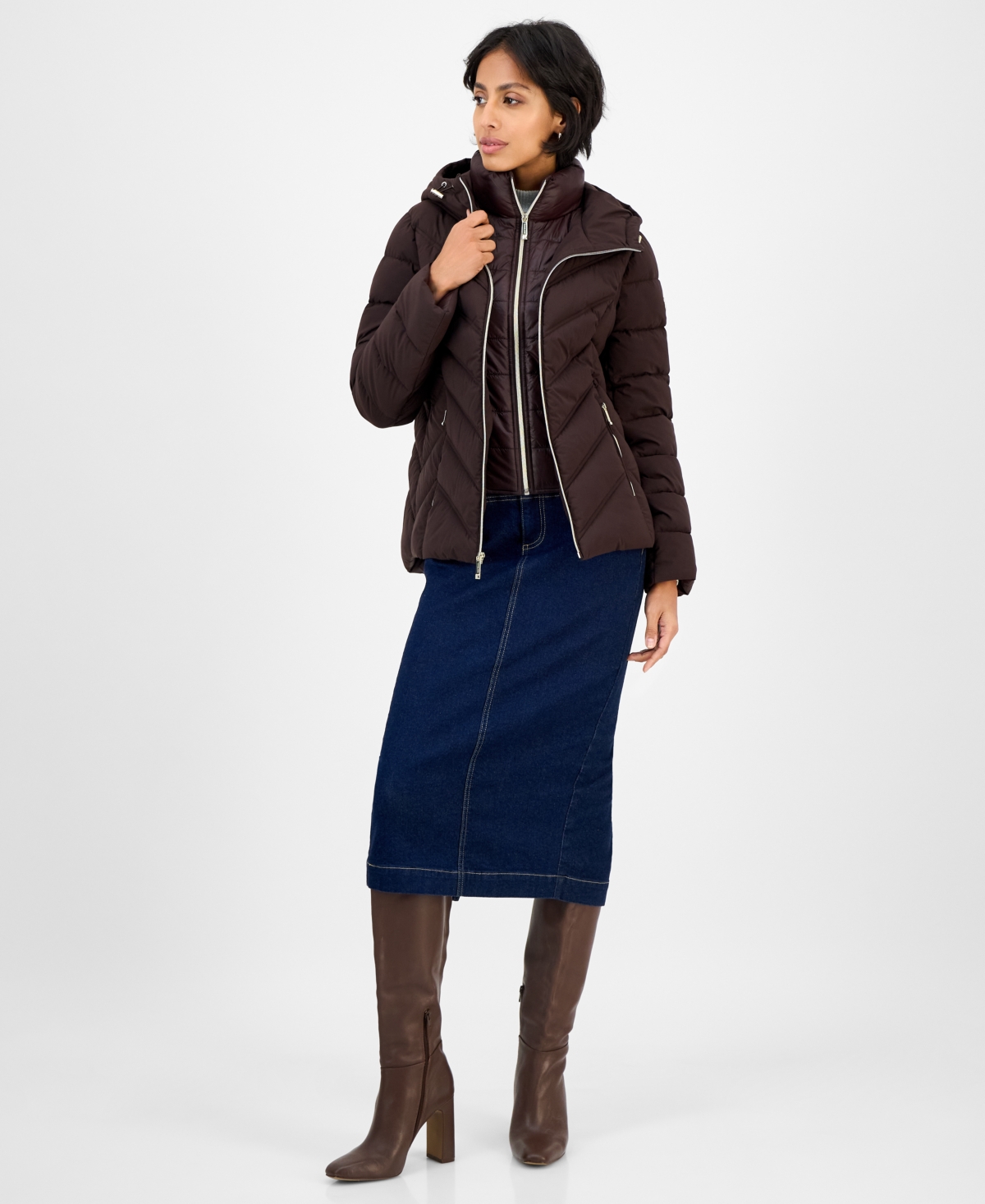 Click here for Michael Michael Kors Womens Hooded Bibbed Packable... prices