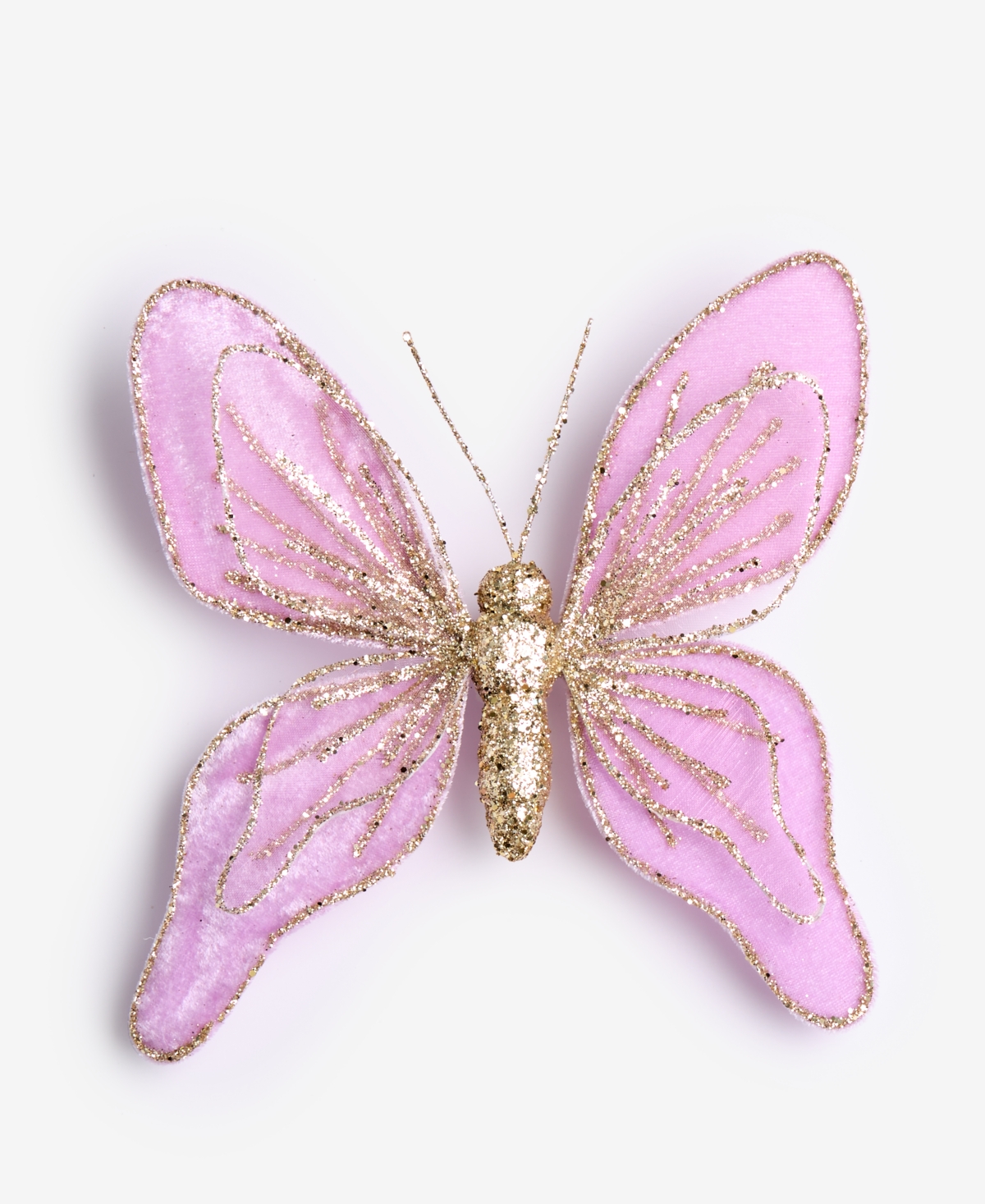 Click here for Holiday Lane Enchanted Forest Purple Glitter Butte... prices