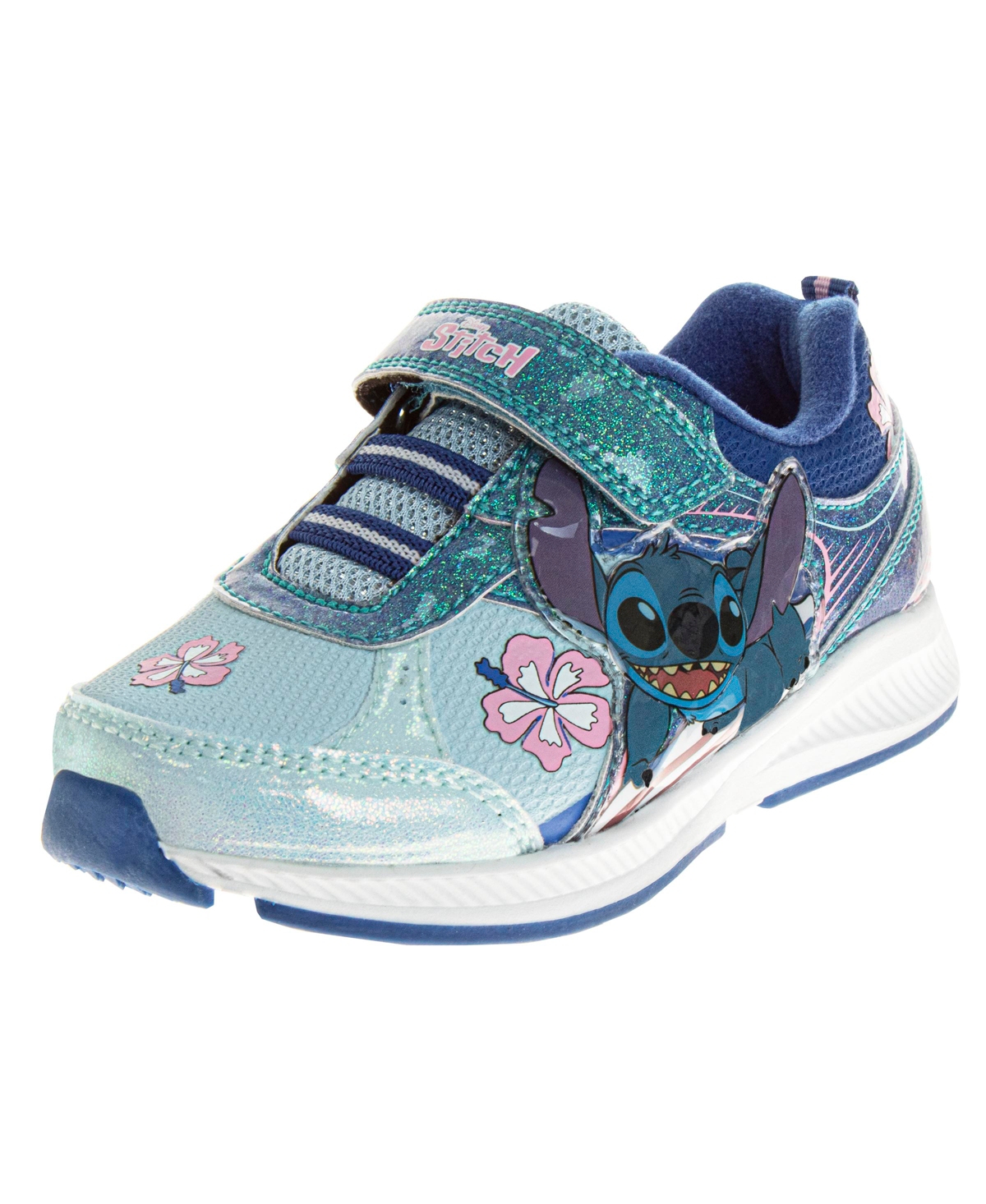 Disney Toddler Girls Lilo and Stitch Hook and Loop Sneakers - Blue