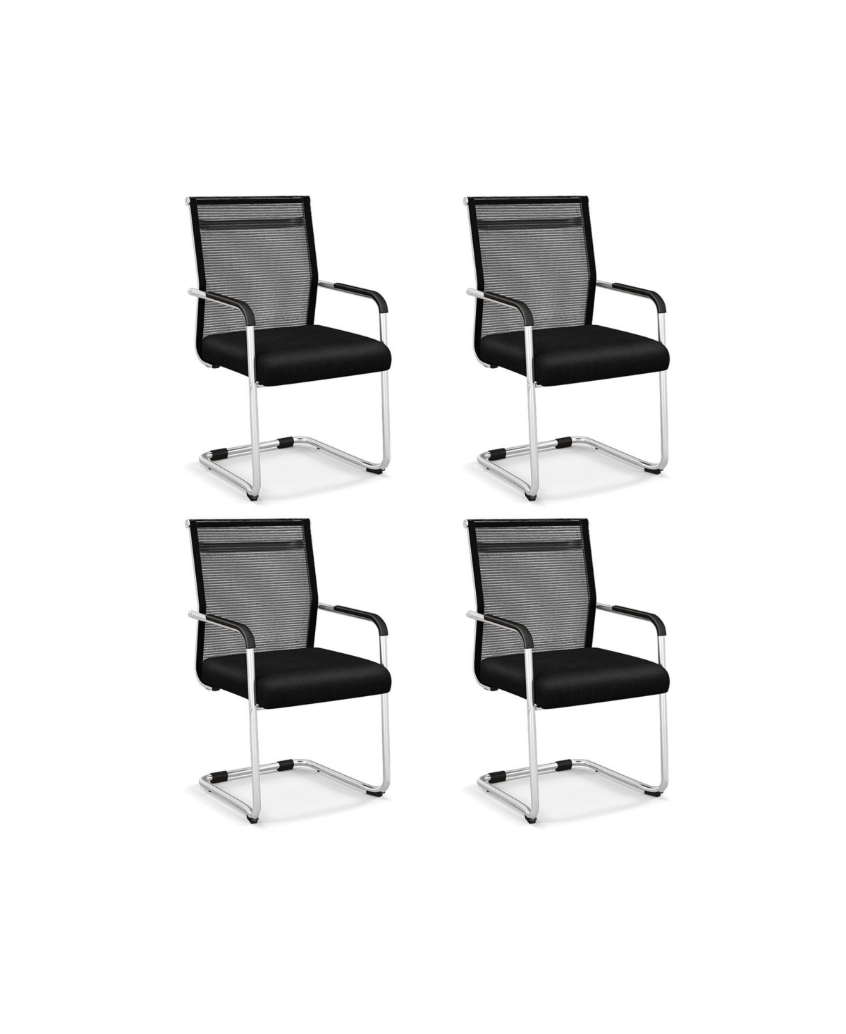 Click here for Office Guest Chairs Set of 4 with Metal Sled Base... prices