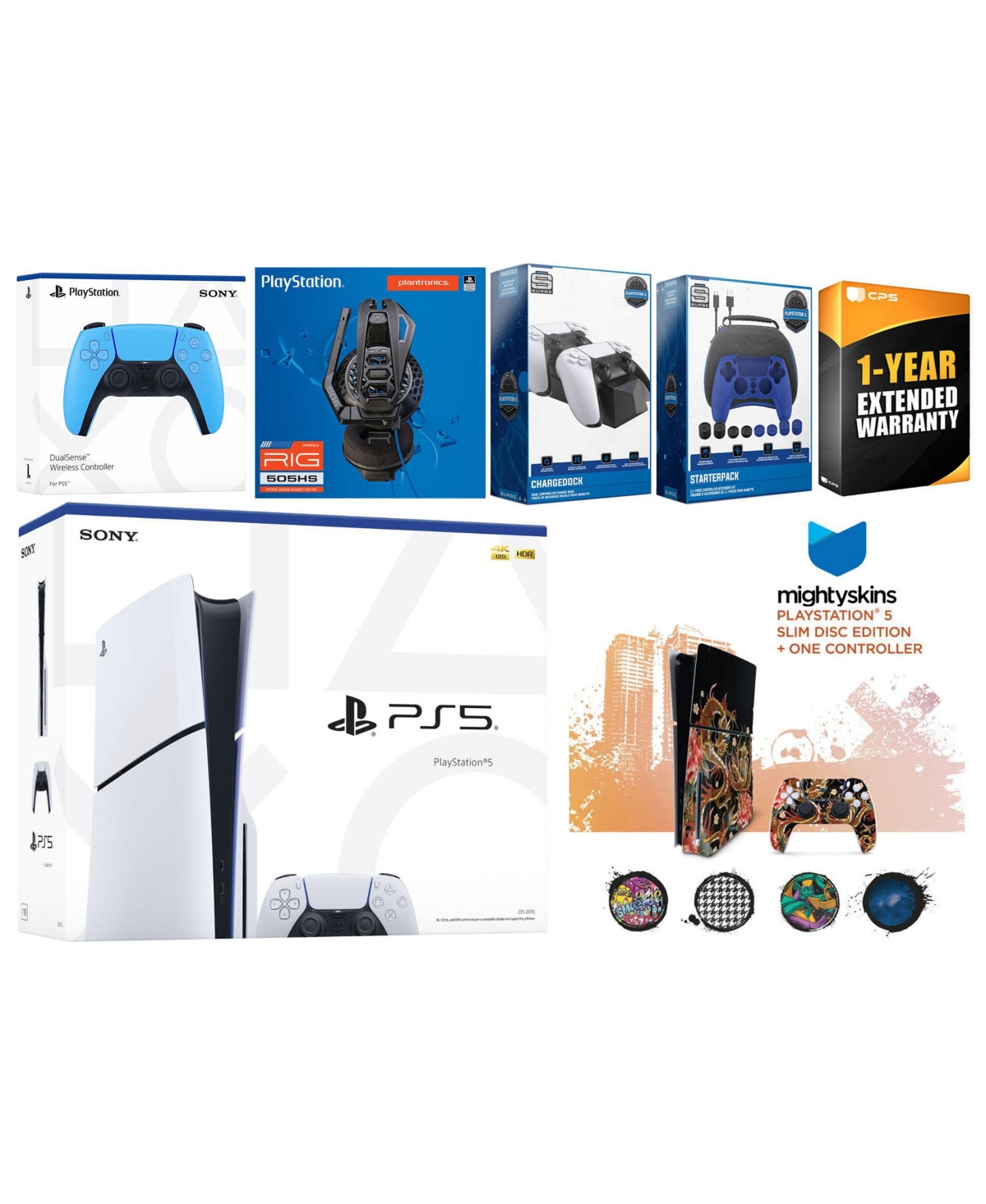 Click here for Sony Playstation 5 Slim Disc with Extra - Starligh... prices
