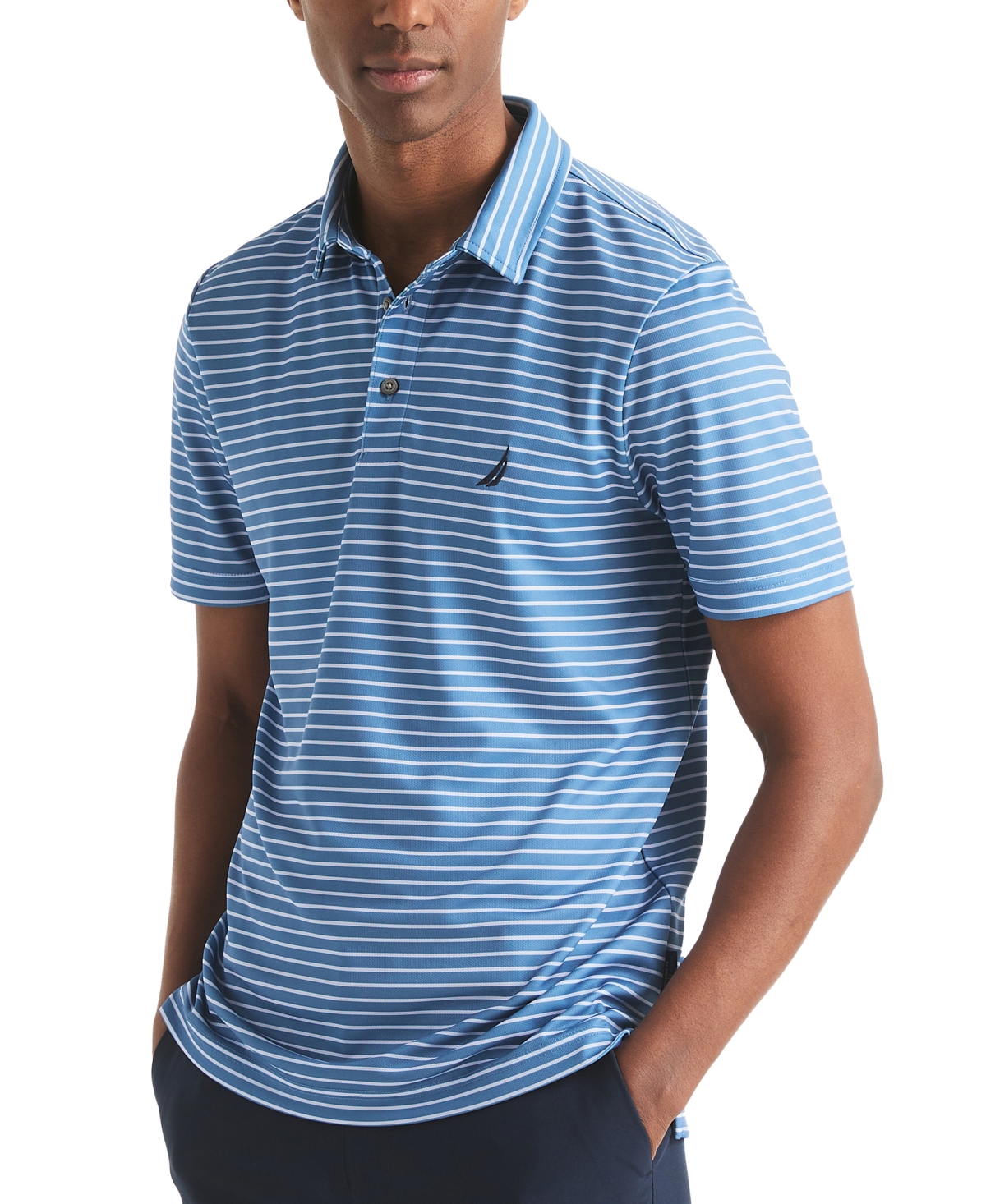Click here for Mens Classic-Fit Stripe Moisture Wicking Performan... prices