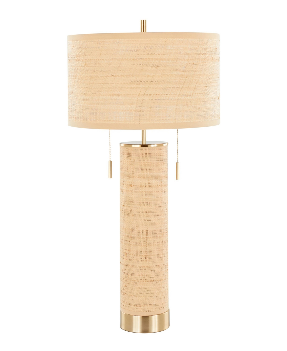Click here for Lumisource 29 Rattan Cylinder Table Lamp - Light b... prices