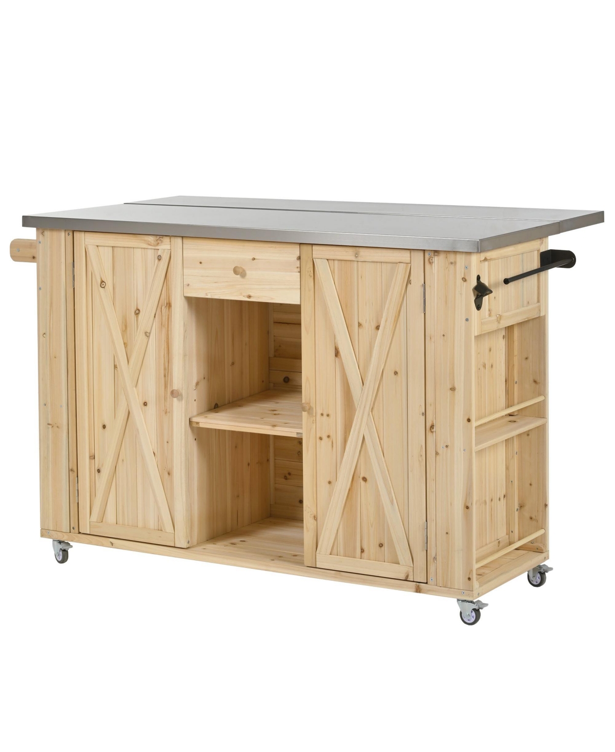 Click here for Mondawe Outdoor Kitchen Island Fir Wood Kitchen Is... prices