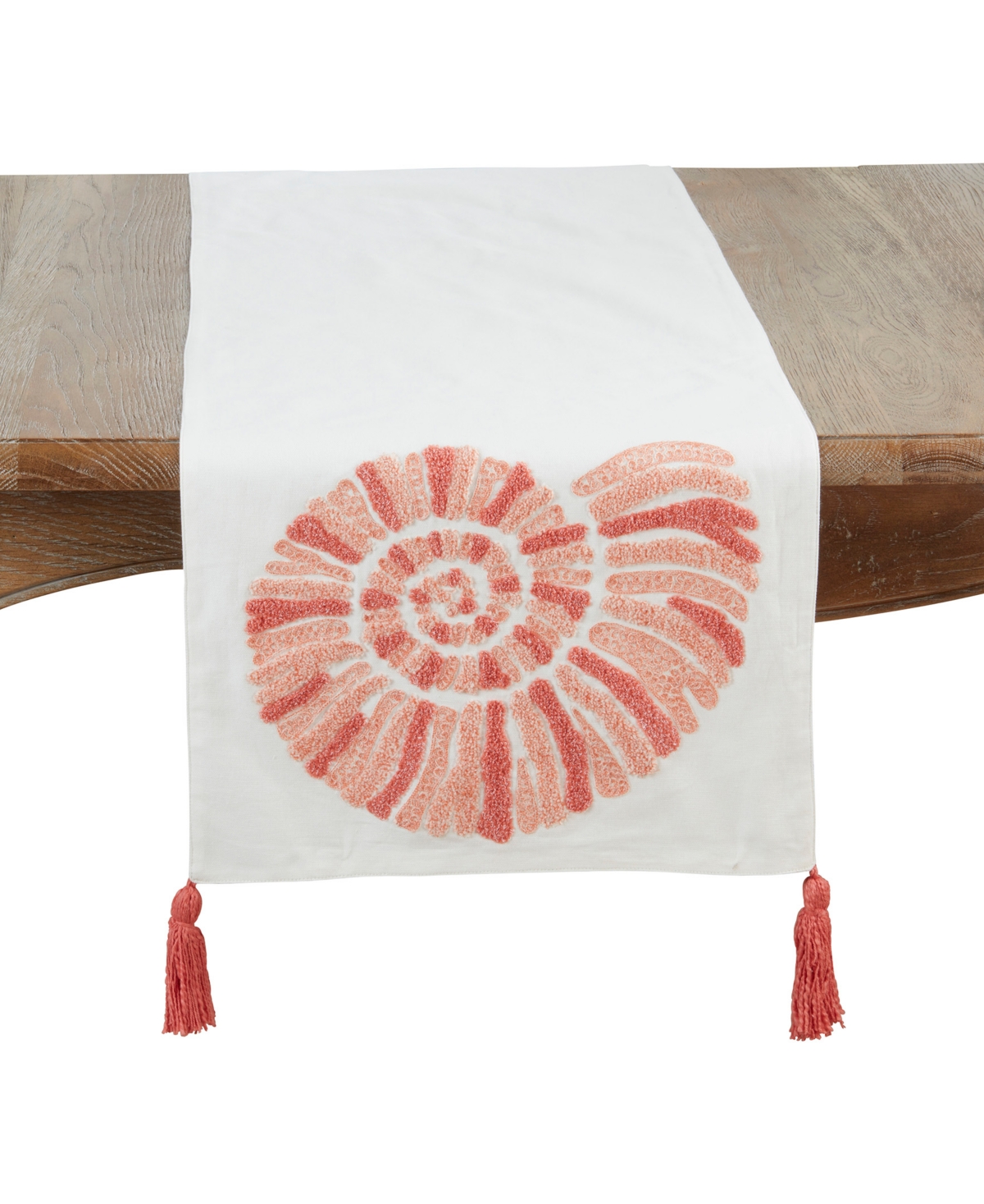 Click here for Saro Lifestyle Coastal Embroidered Seashell Table... prices
