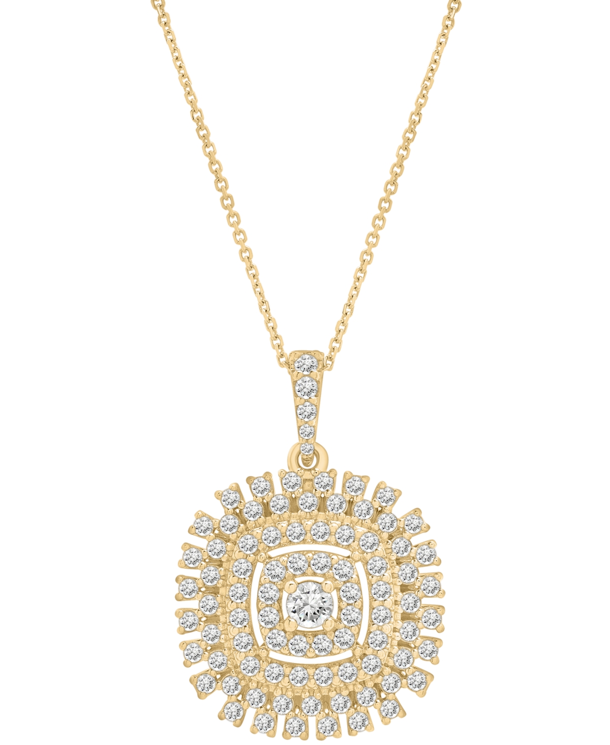 Click here for Diamond Openwork Cluster 18 Pendant Necklace (1 ct... prices