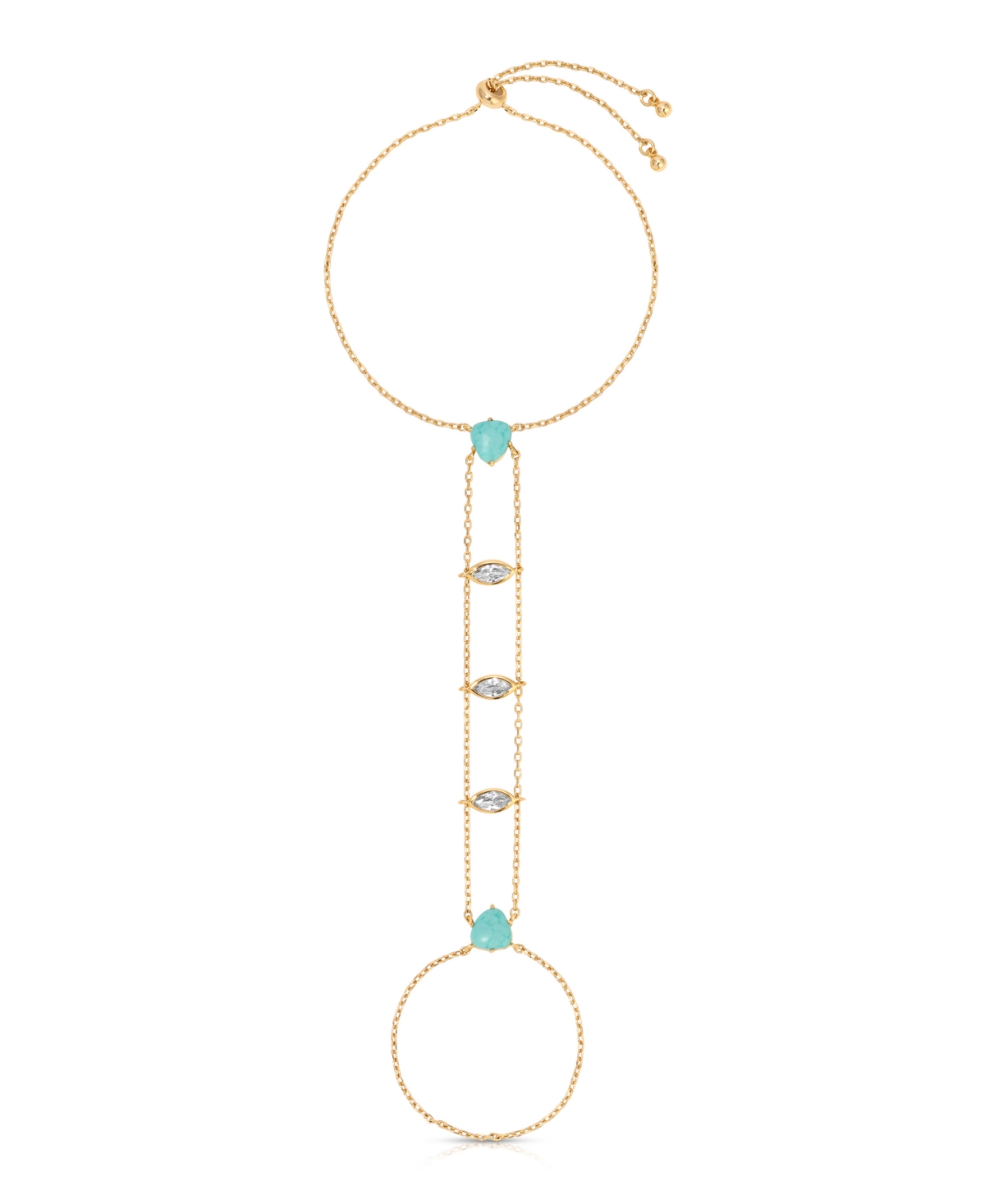 Click here for Ettika Turquoise Solstice Chain Bracelet - Gold prices