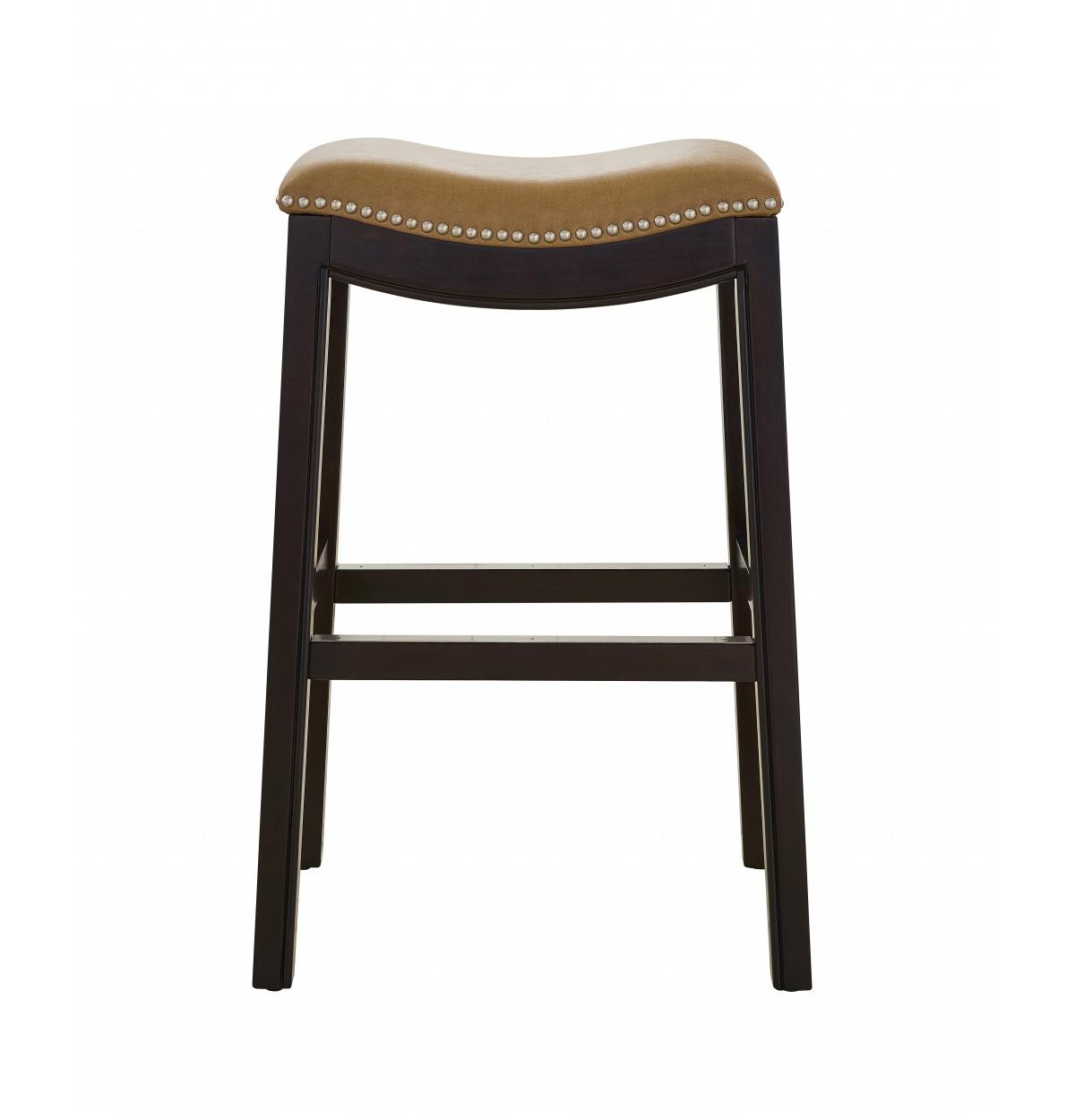 Click here for Faux Leather and Solid Wood Backless Bar Height Ba... prices
