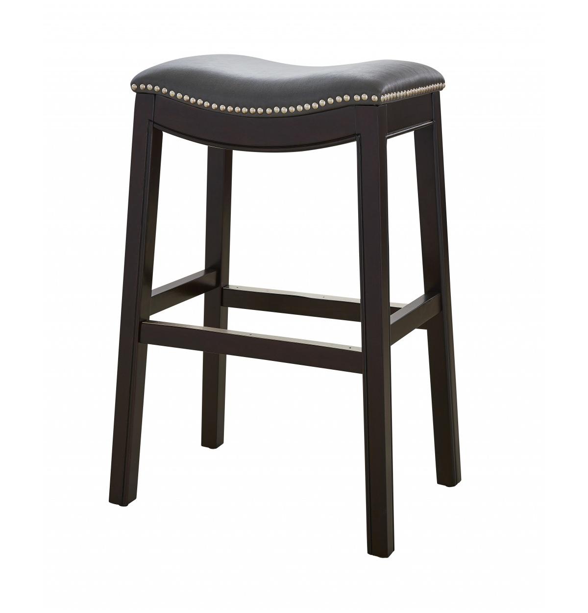Click here for Faux Leather and Solid Wood Backless Bar Height Ba... prices