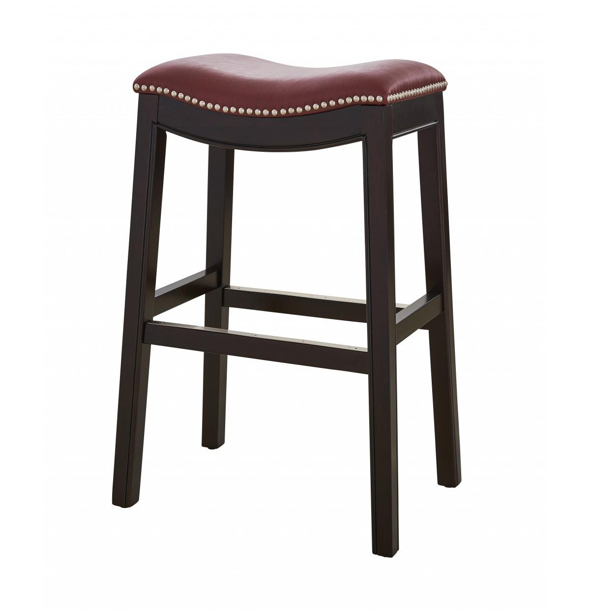 Click here for Faux Leather and Solid Wood Backless Bar Height Ba... prices
