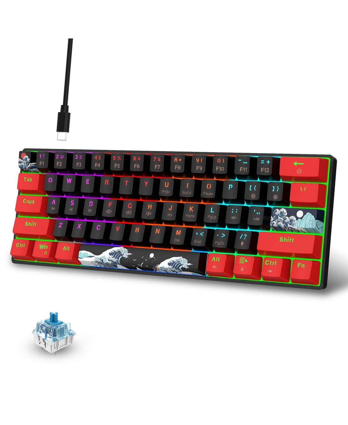 Click here for 60 Mechanical Gaming Keyboard 61 Keys with Linear... prices