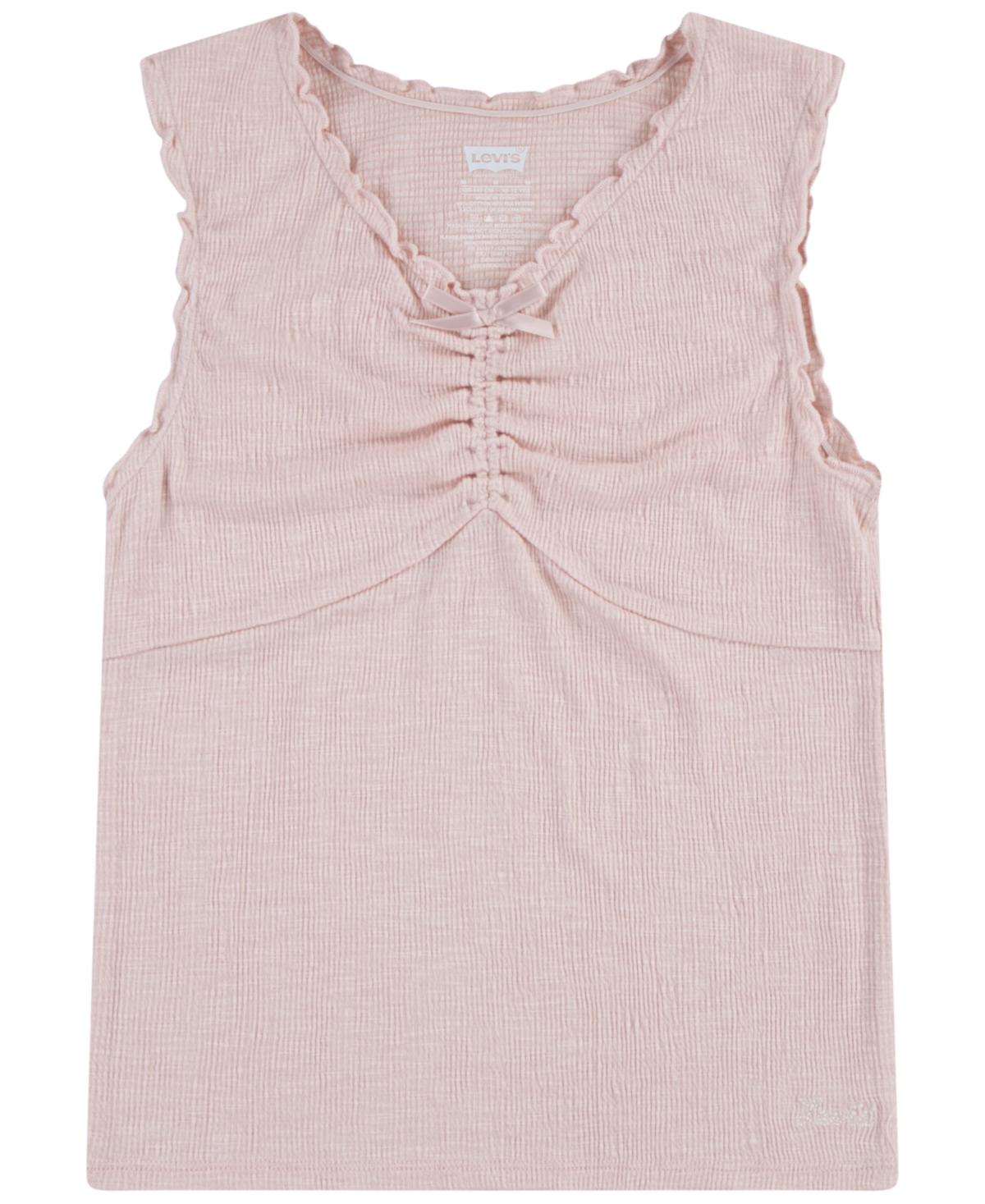Click here for Levis Big Girls Crinkled Tank T-Shirt - English Ro... prices