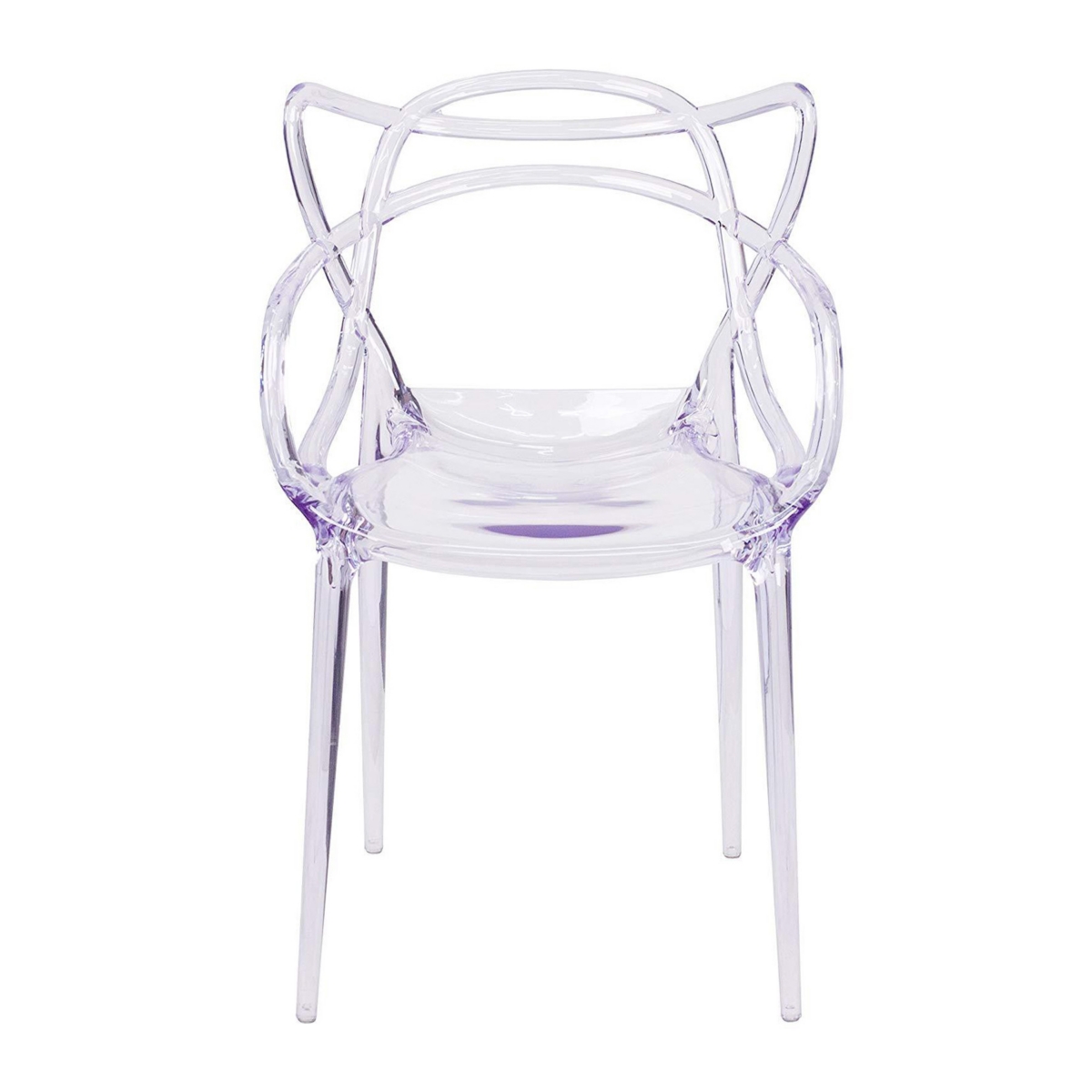 Click here for Acrylic Dining Arm Chair with Open Back for Modern... prices