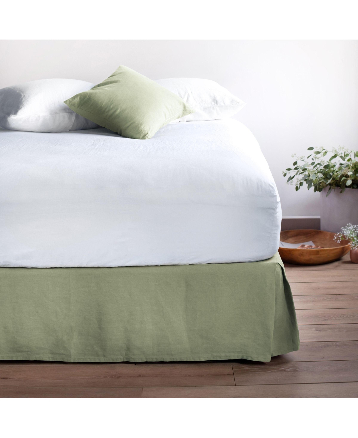 Click here for 100 French Linen Bedskirt - Full - Matcha prices