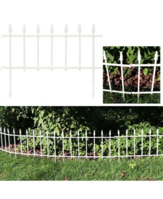 Outdoor Lawn and Garden Metal Roman Style Decorative Border Fence Panel ...