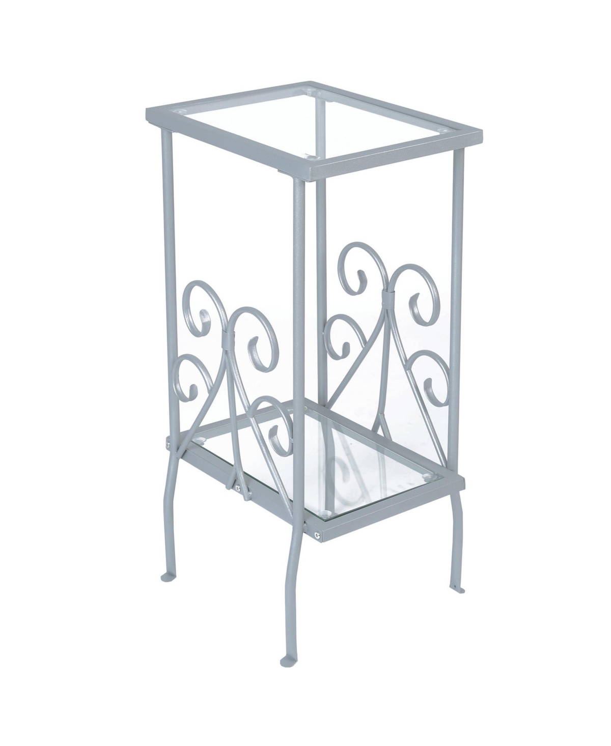 Click here for Contemporary Glass and Metal Square End Table with... prices
