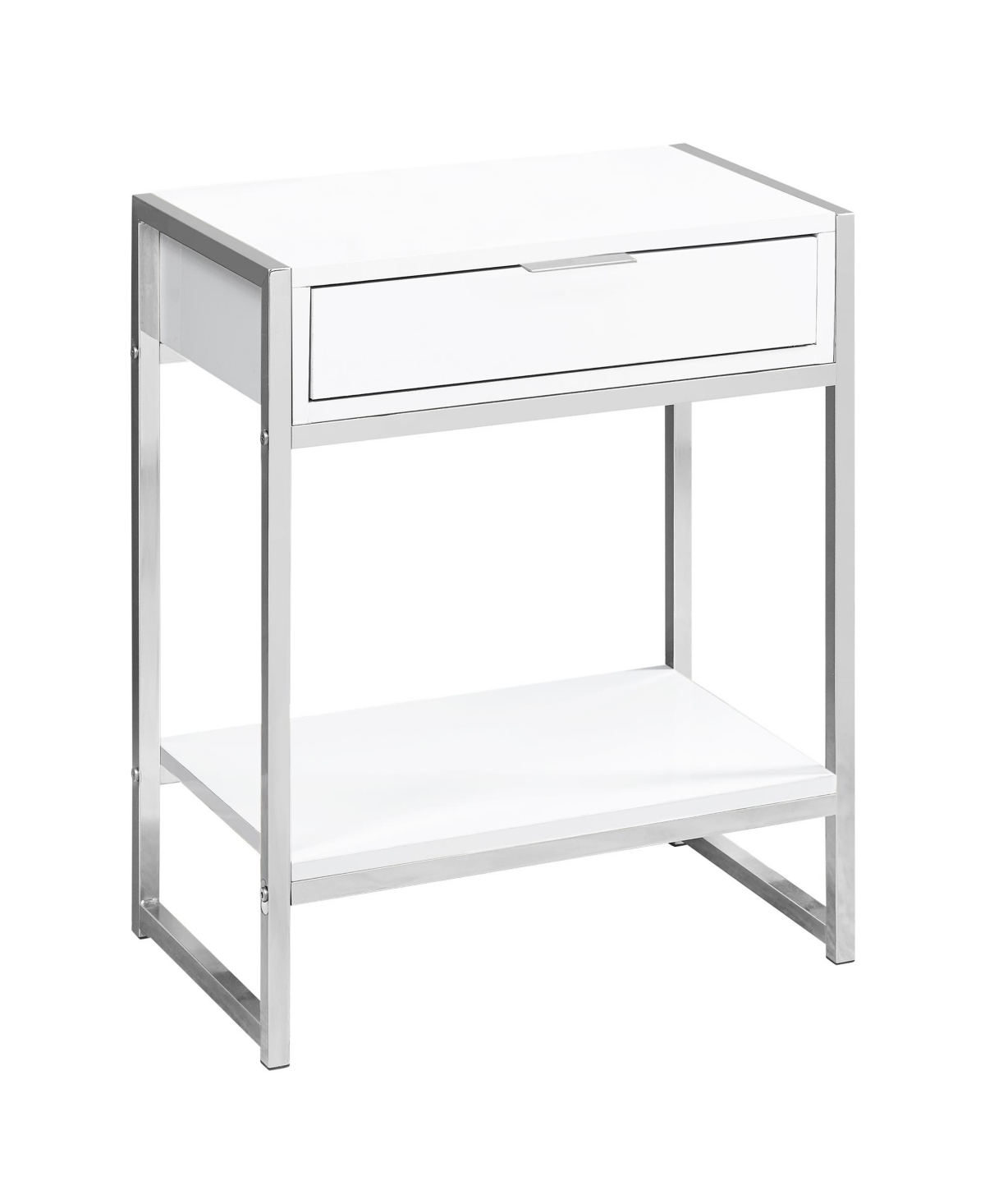 Click here for Wood and Metal End Table with Storage Drawer and S... prices