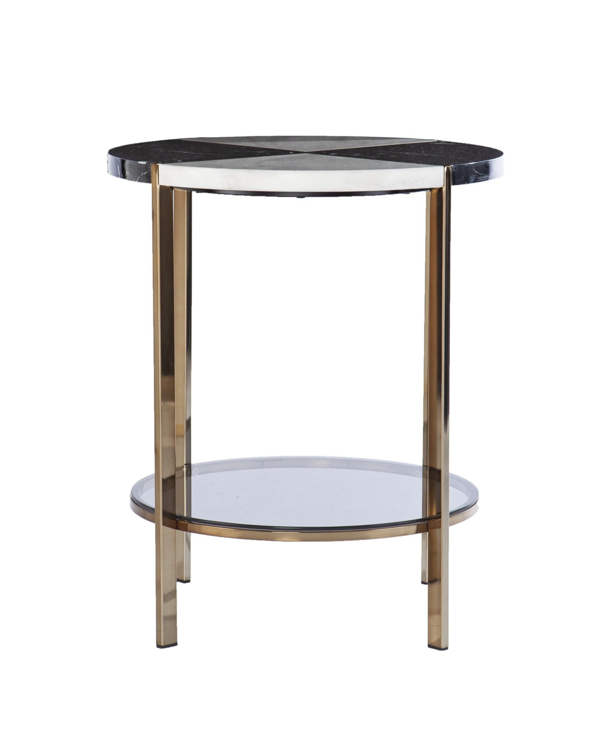 Click here for 24" Black Manufactured Wood And Iron Round En... prices
