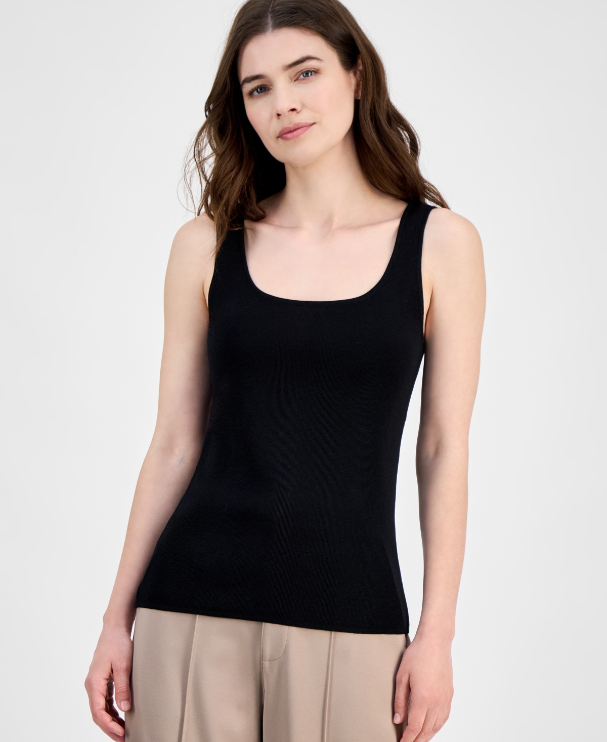 Click here for Anne Klein Womens Sleeveless Square-Neck Tank Top... prices